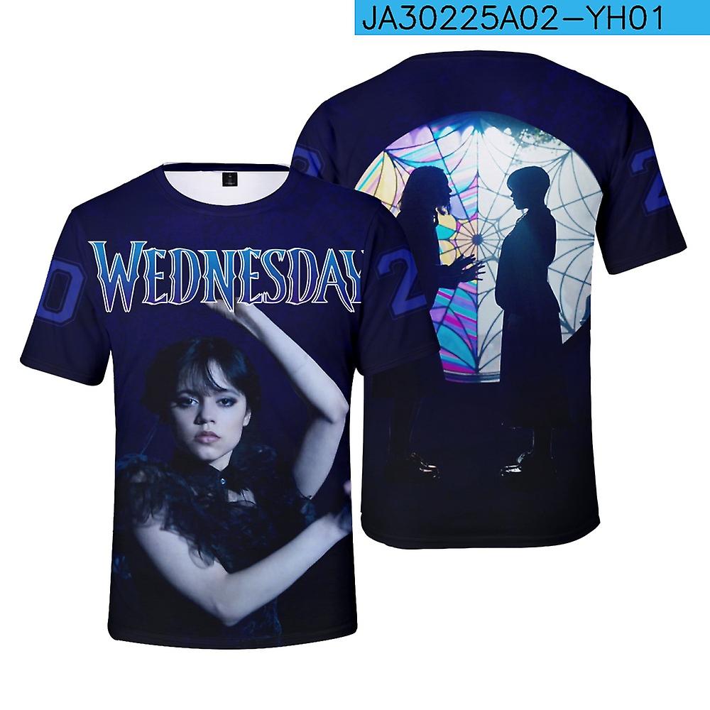 New Wednesday Addams T Shirt Men Women Clothes Fashion Harajuku Tee Summer 3D Print Girls T ...