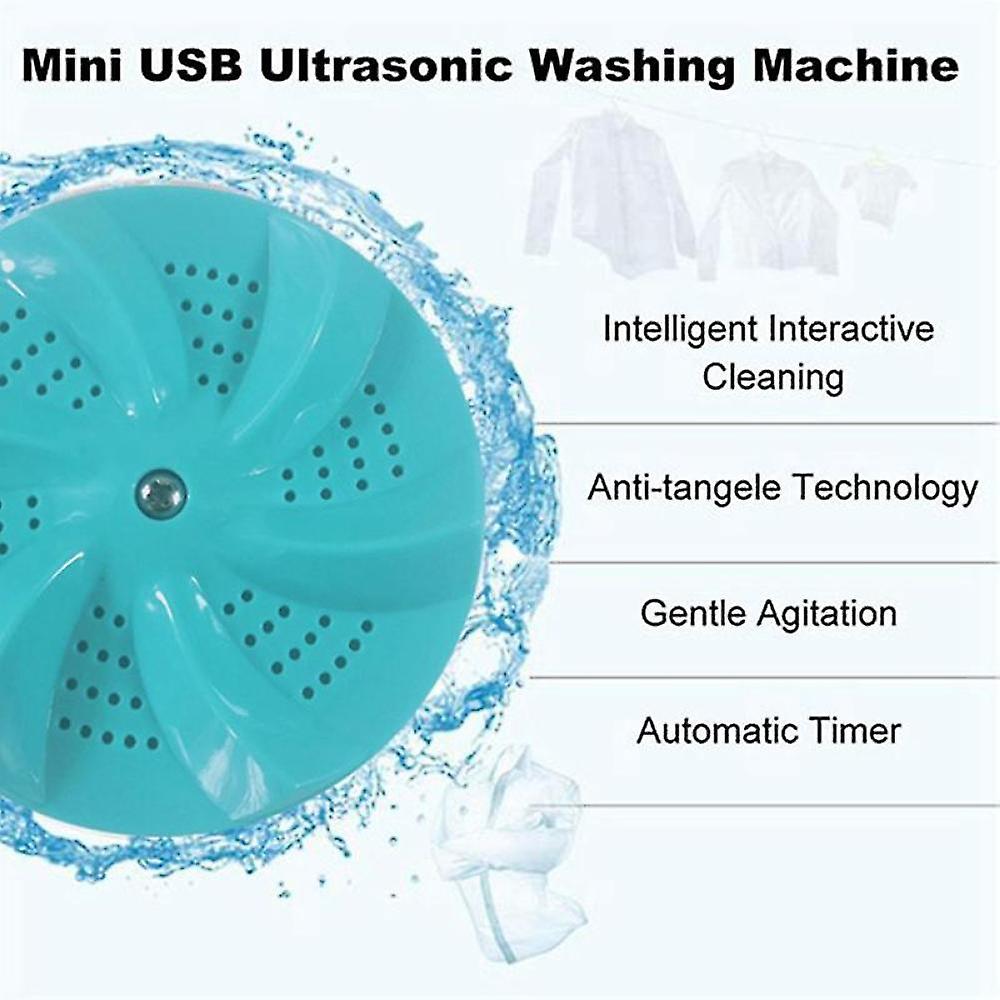 Portable Mini Turbo Washing Machine, Ultrasonic Technology Vortex ...