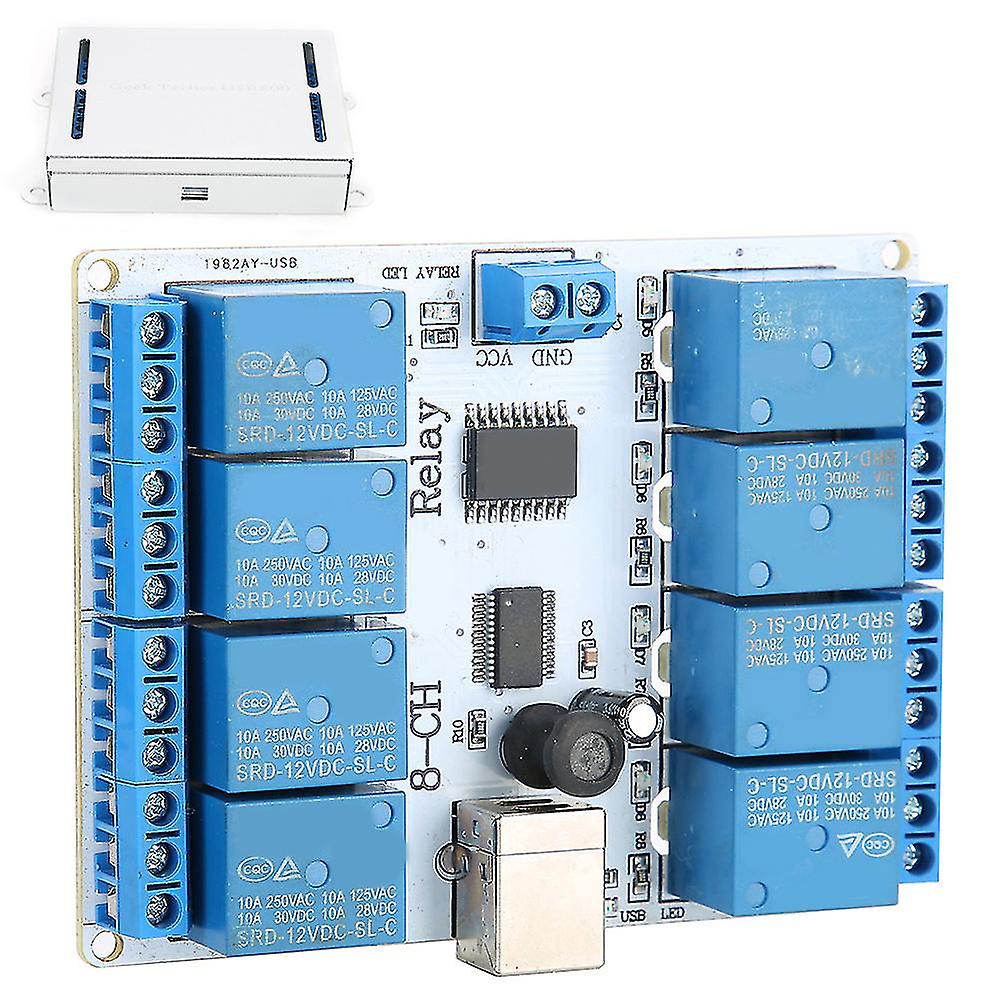 Intelligent robot 8 channel 12v usb relay board module controller with ...
