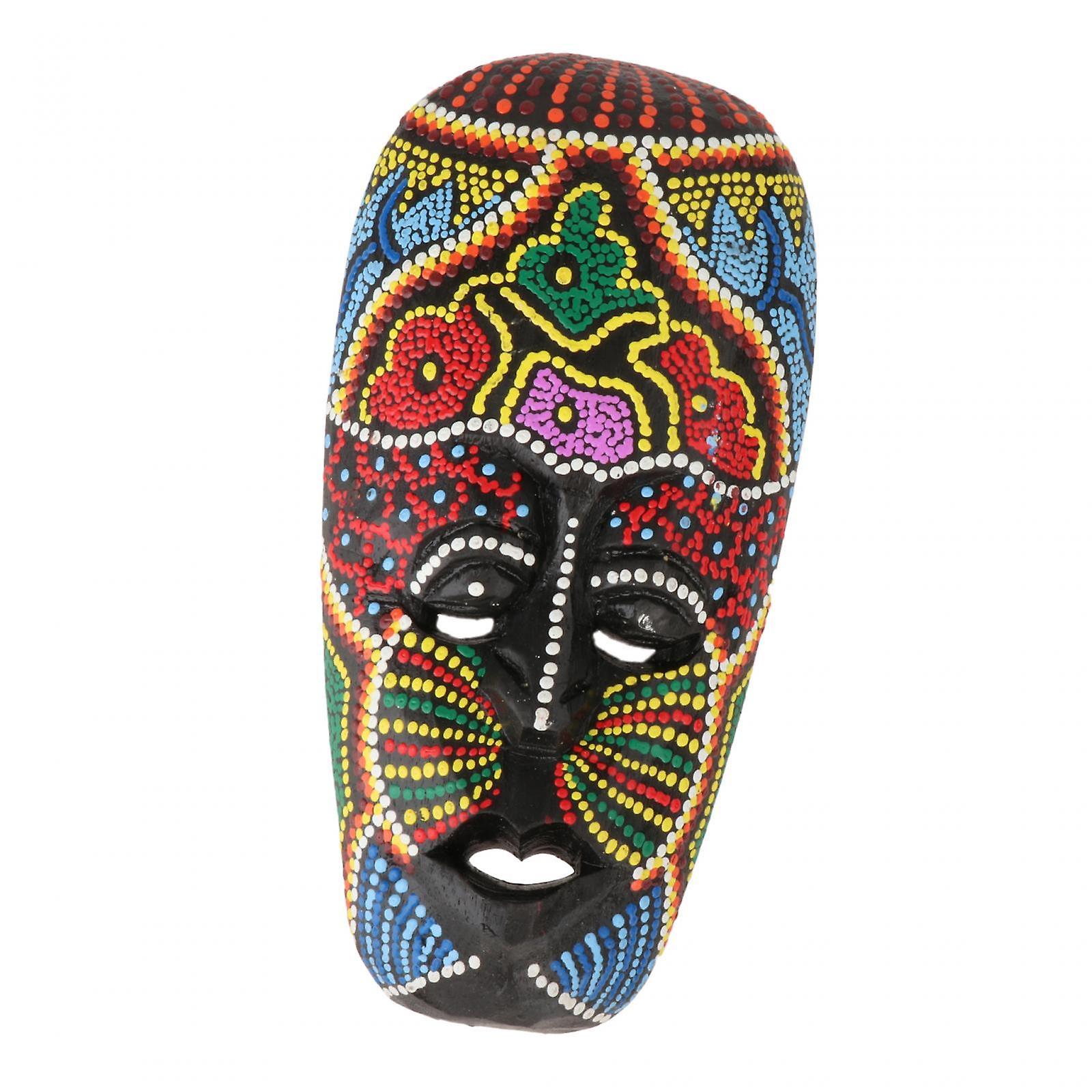 African Totem Mask Crafts Full of Colors Dot African Mask for Bedroom ...