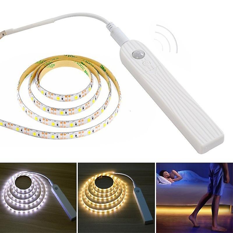 Wireless Motion Sensor Led Strip Lamp 1m 2m Usb Strip For Bed Cabinet ...