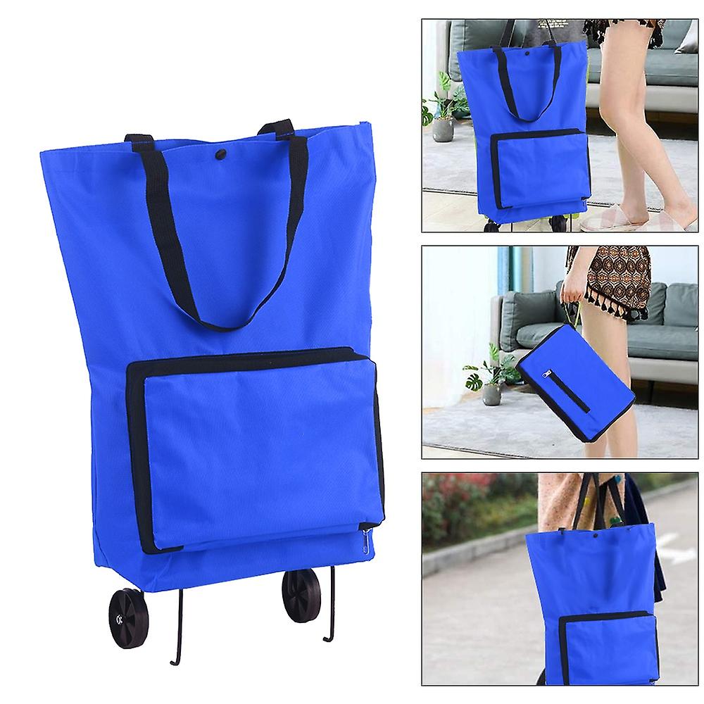 Foldable Shopping Trolley Bag with Wheels Collapsible Shopping Cart ...