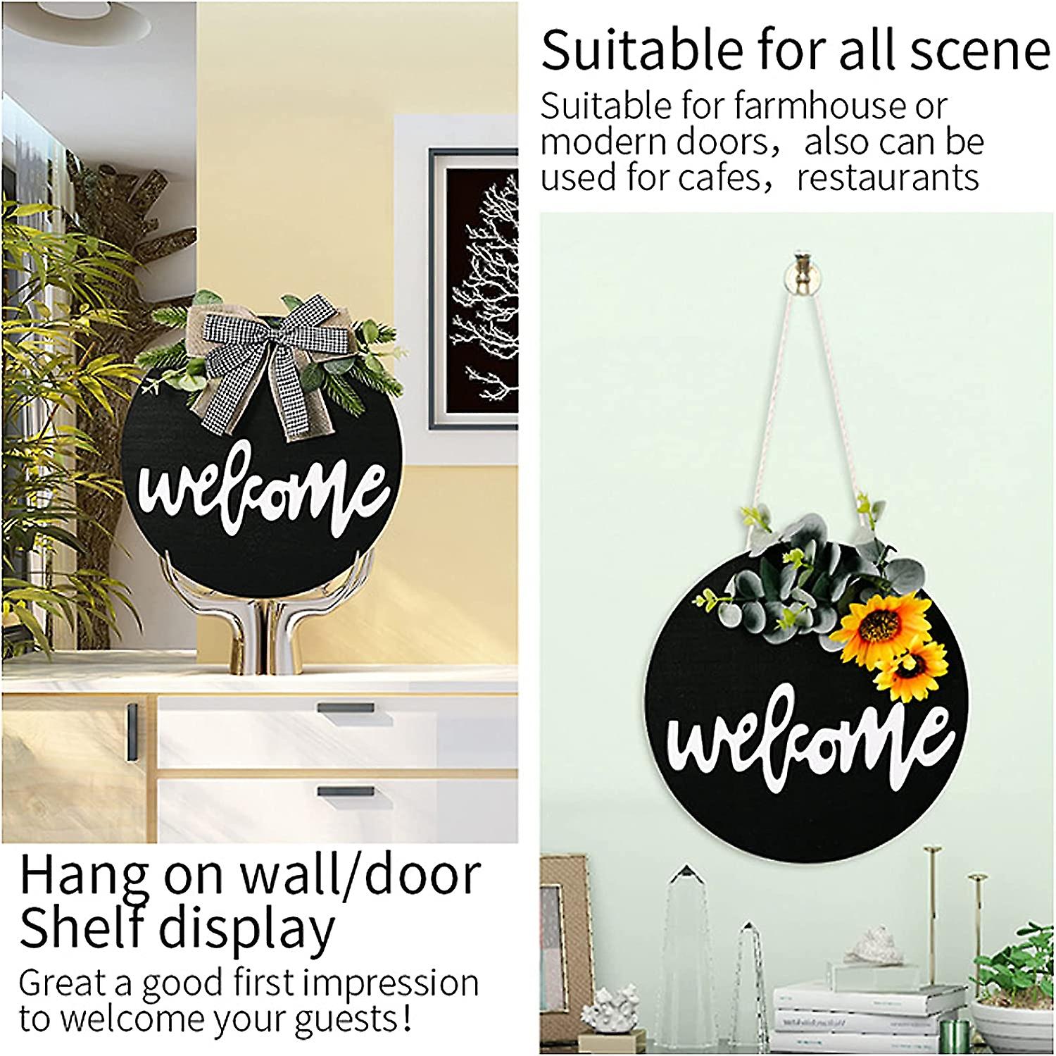 Welcome Sign for Front Door, Farmhouse, Porch, Rustic Wood Wall Decor ...