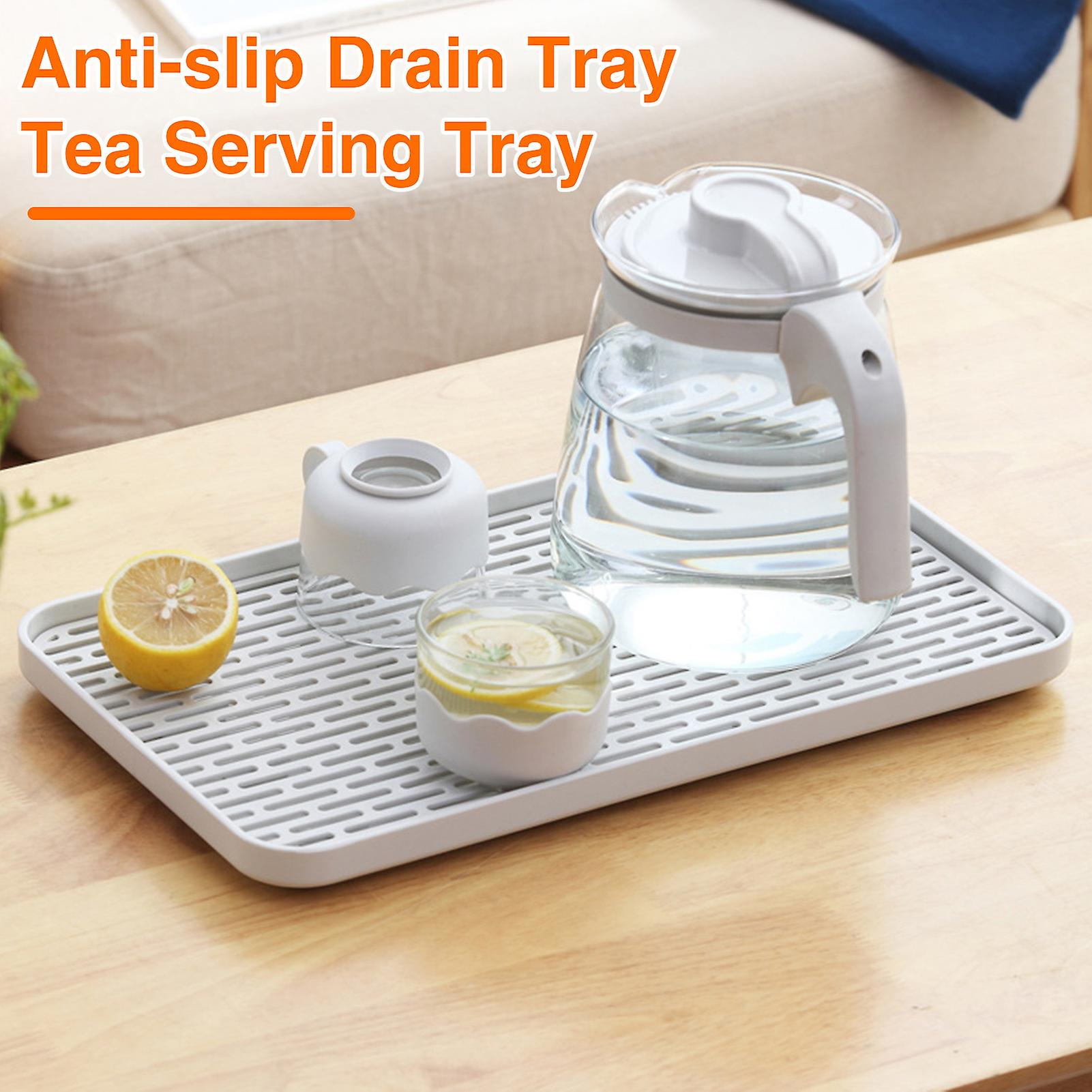 1 Set Drain Tray Double Layer Drainer Tray Durable Tea Serving Tray ...