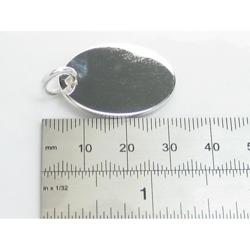 Oval Medical Alert Disc Sterling Silver Large Charm Pendant .925 X 1 ...