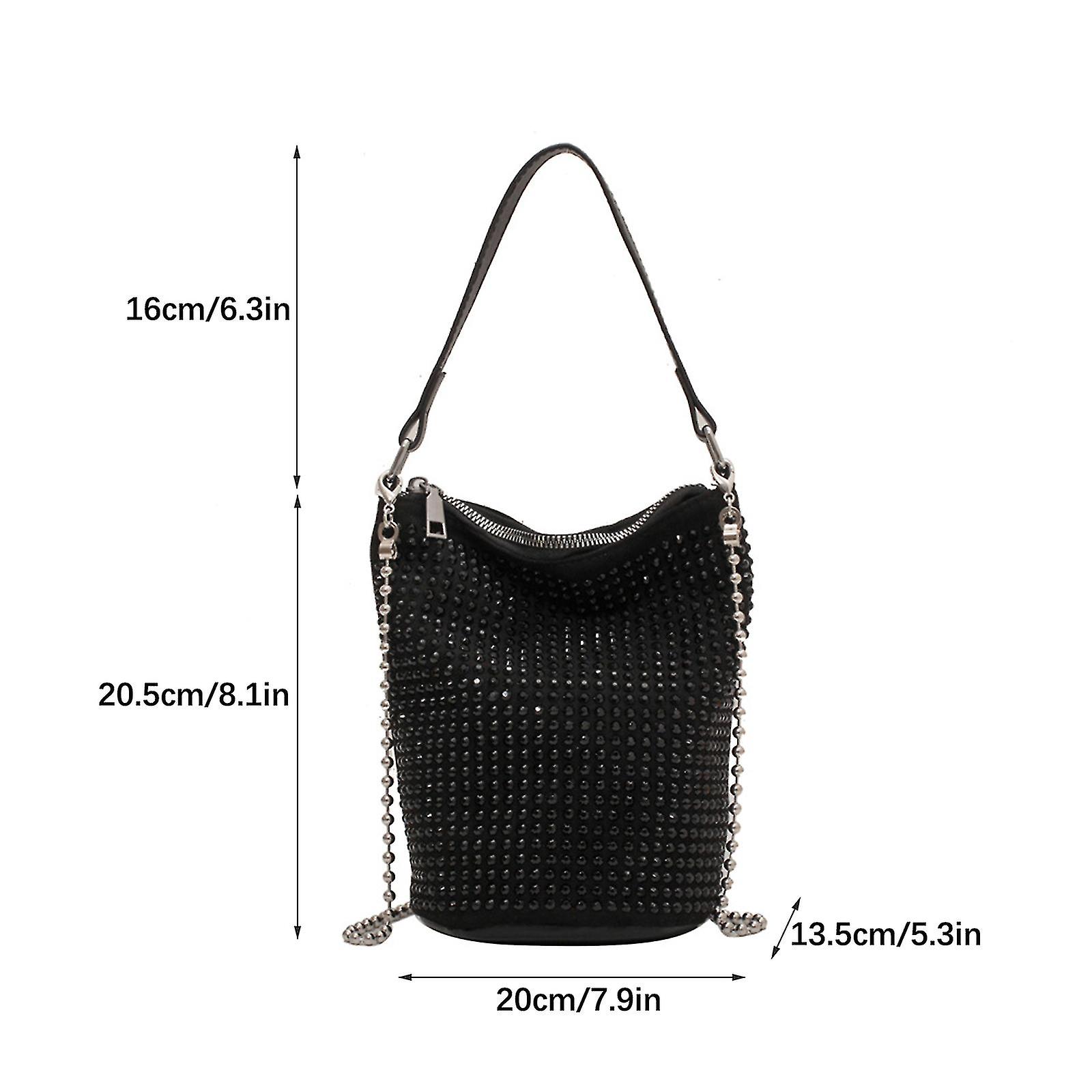 Best Seller Rhinestone Purse Sparkly Bling Handbag Luxury PU Polyester ...