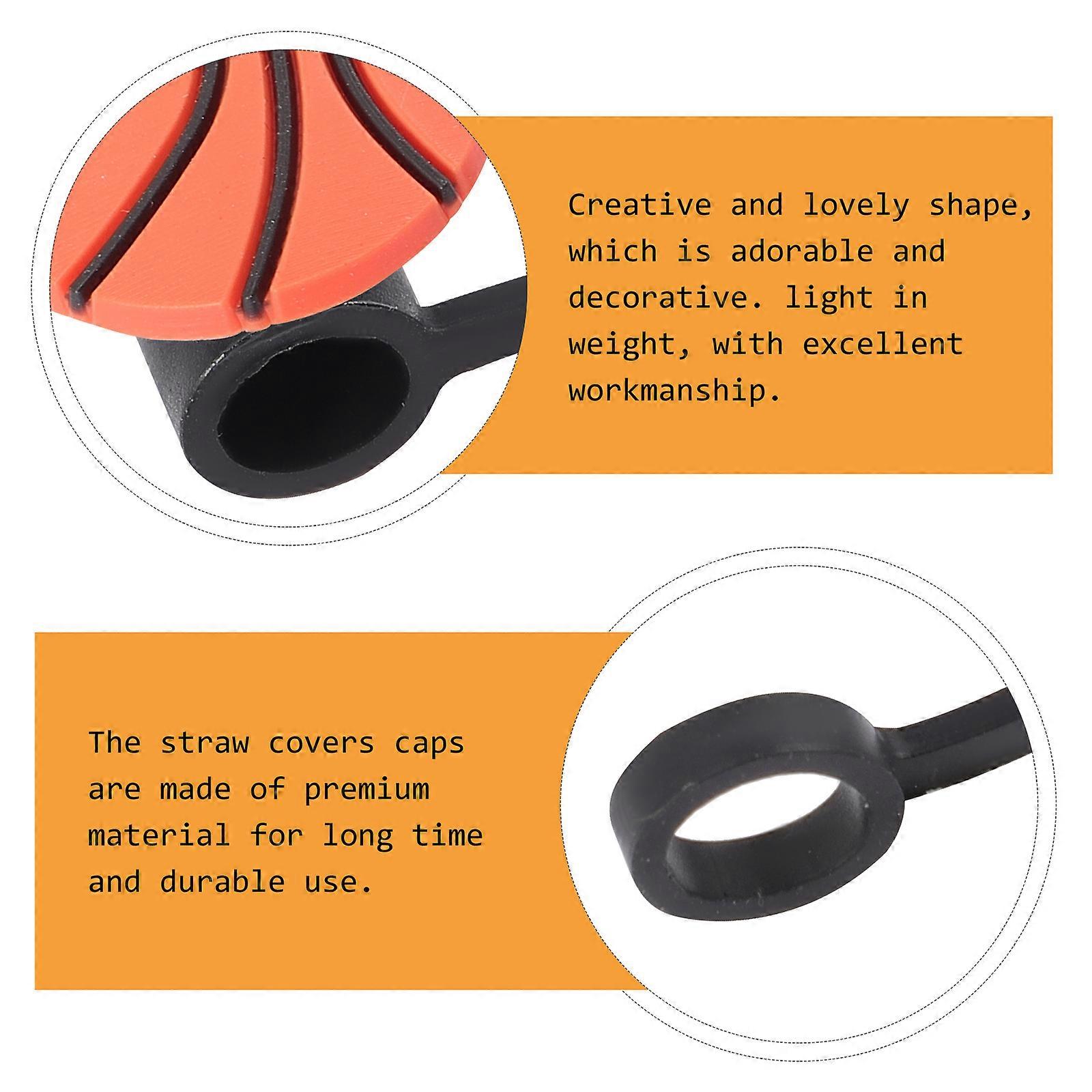 10pcs Straw Covers Caps Drinking Straw Caps Reusable Drinking Straw ...