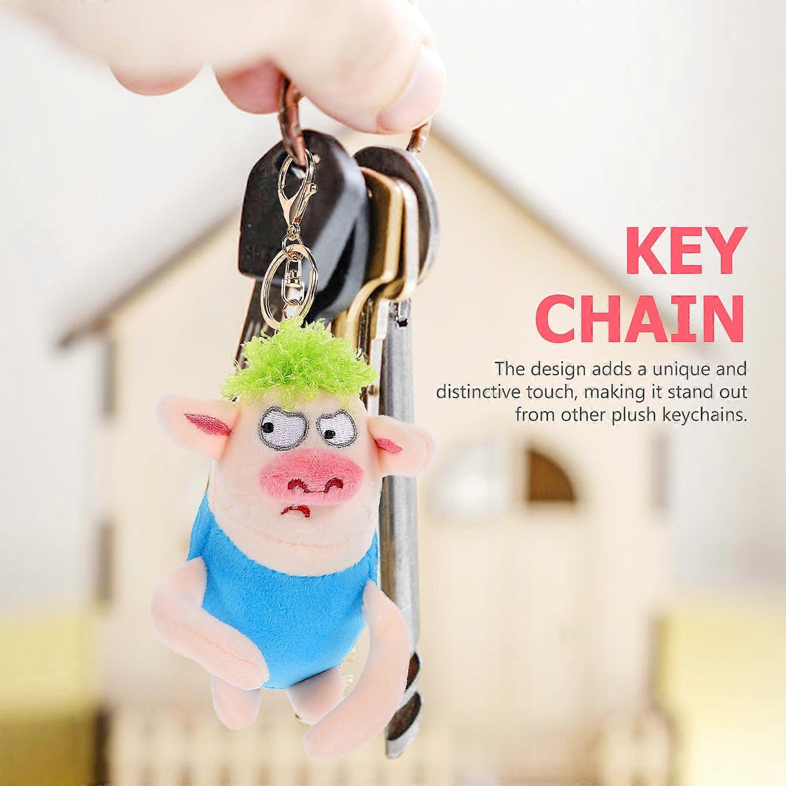 Plush Key Chain Pig Keyring Cartoon Keychain Pendant Adorable Keychain ...