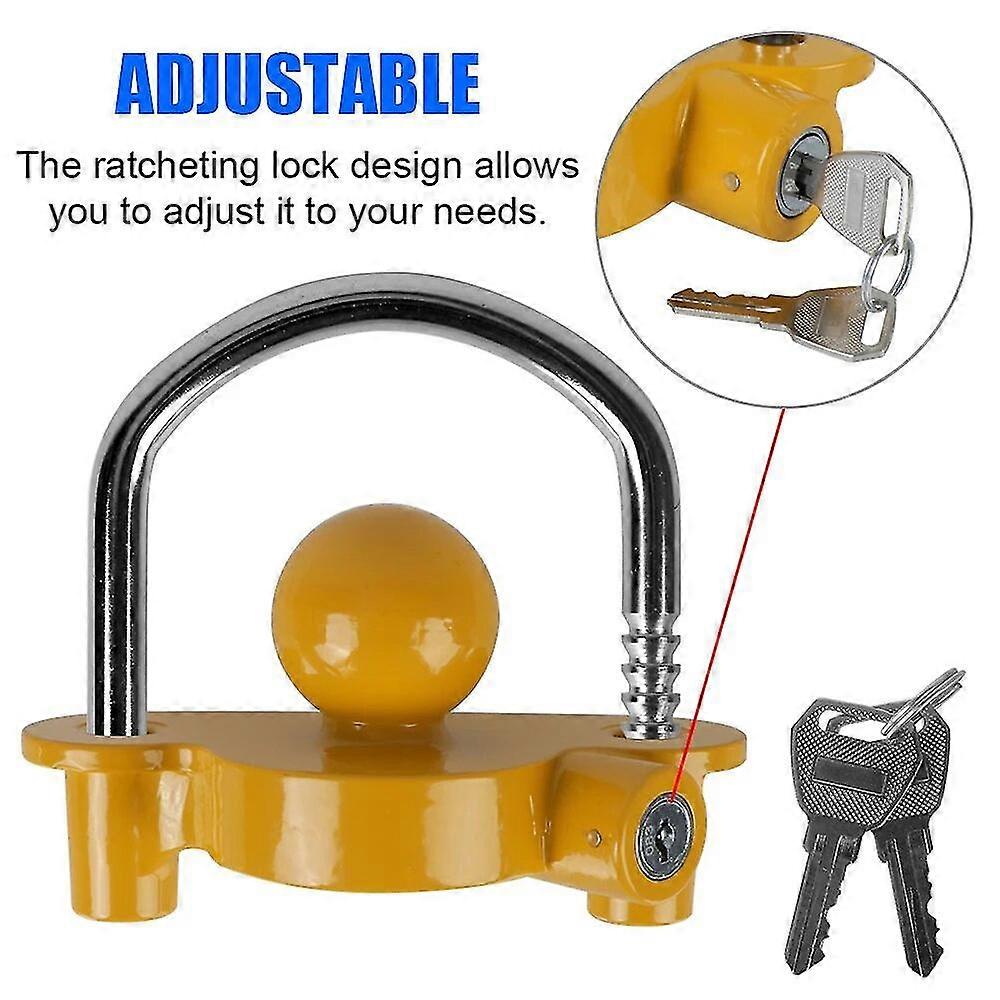 Caravan Accessories Adjustable U-Shape Universal Tow Ball Security Anti ...