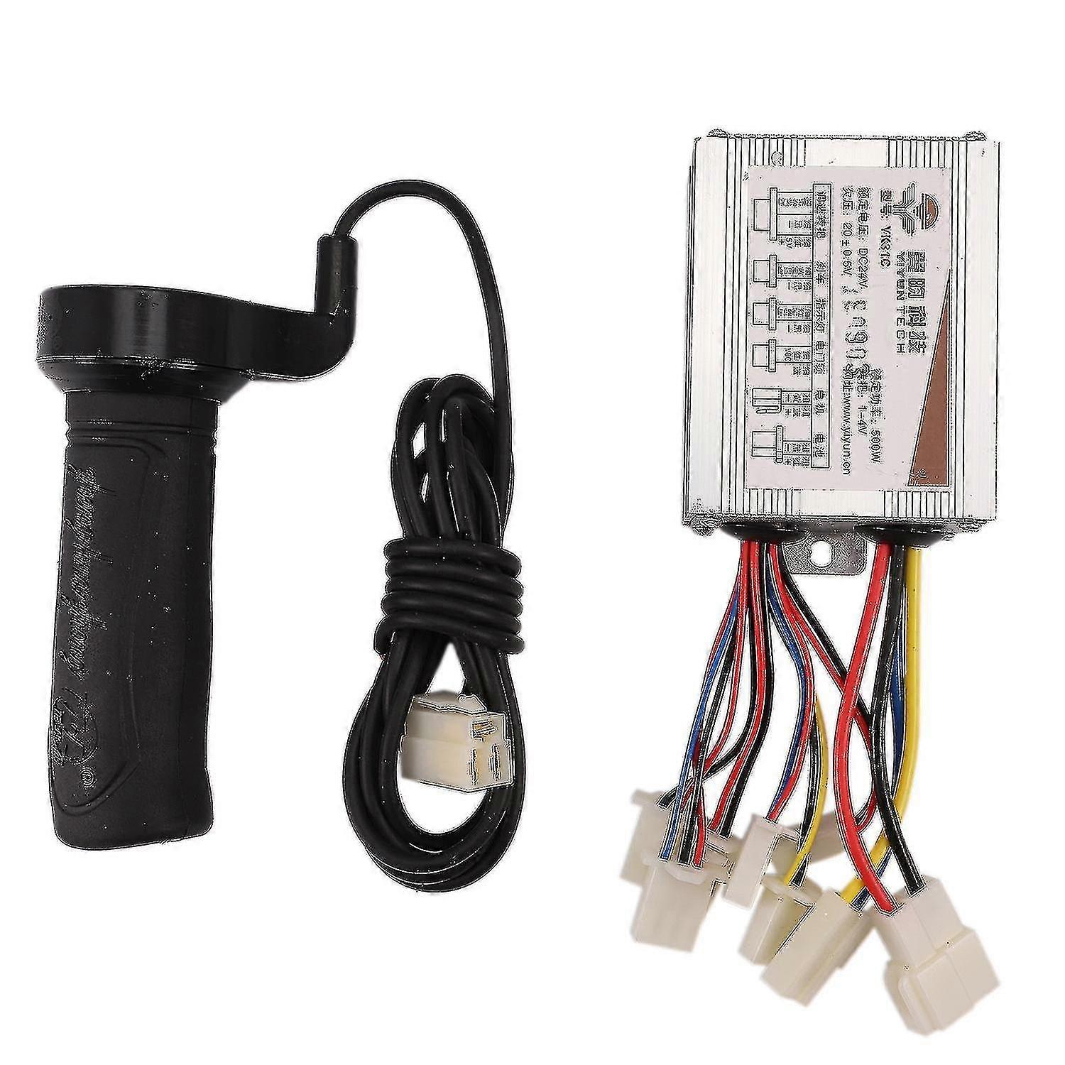 24V 500W DC Electric Bike Motor Brushed Controller Box with Brush ...