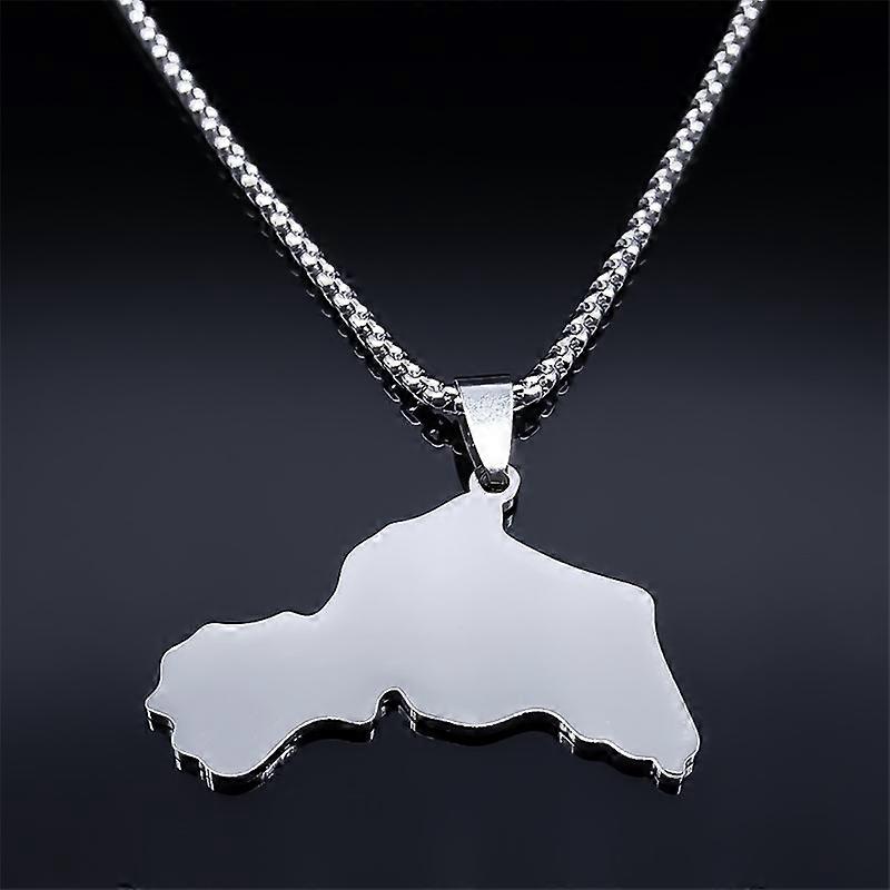 Kurdistan Region Map Necklace for Women Men Chains Stainless Steel ...