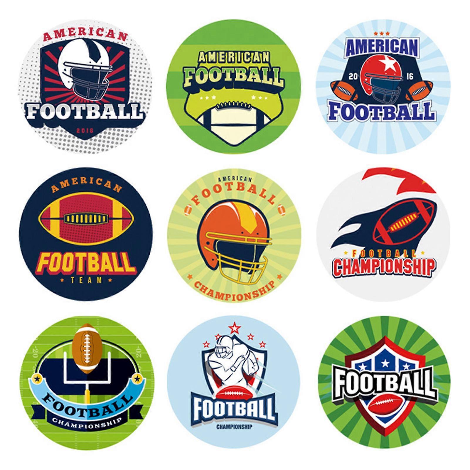 10Pcs Cartoon Sticker Rugby Theme Label Sticker Set Vibrant Colors Self ...