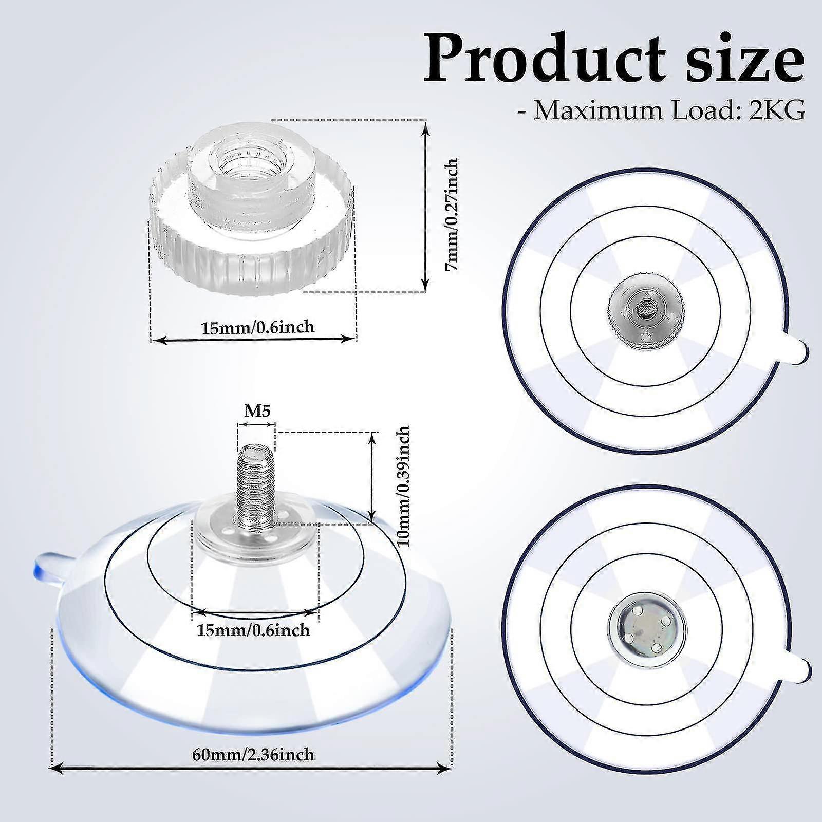 12 Large Suction Cups Plastic Suction Cup Clear Anti-collision Rubber ...