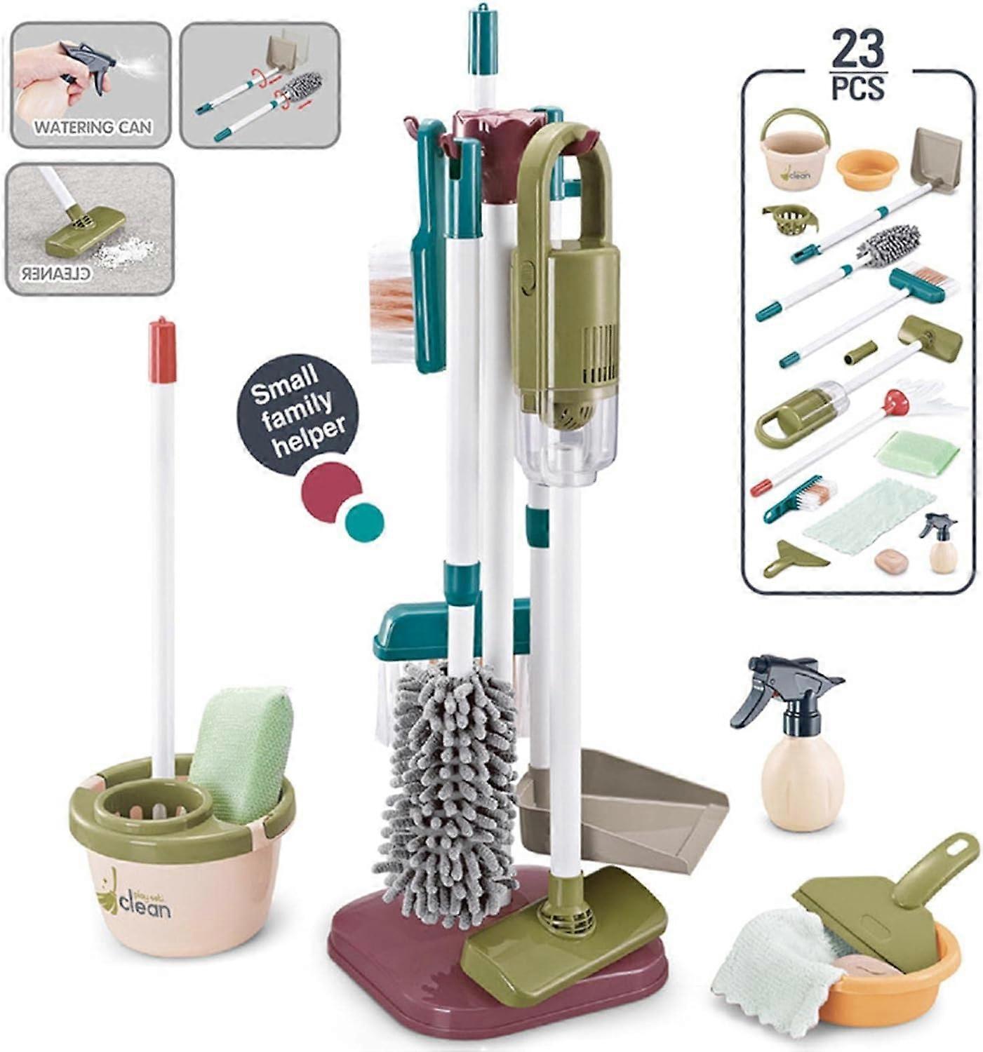 Kids Cleaning Play Set, Pretend Play Housekeeping Home Cleaning ...