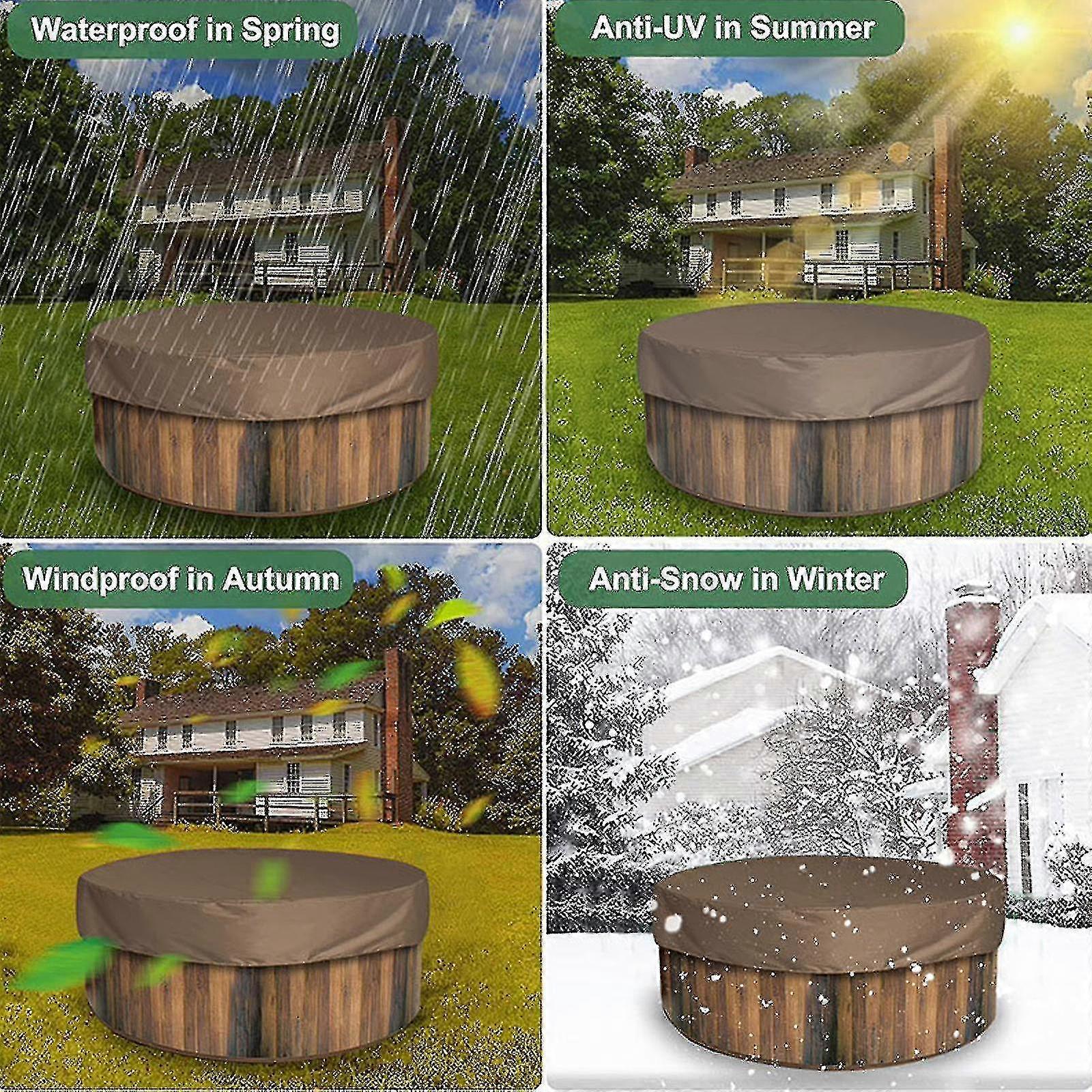 Bathtub Cover Waterproof Anti-uv Spa Hot Tub Protector Outdoor ...