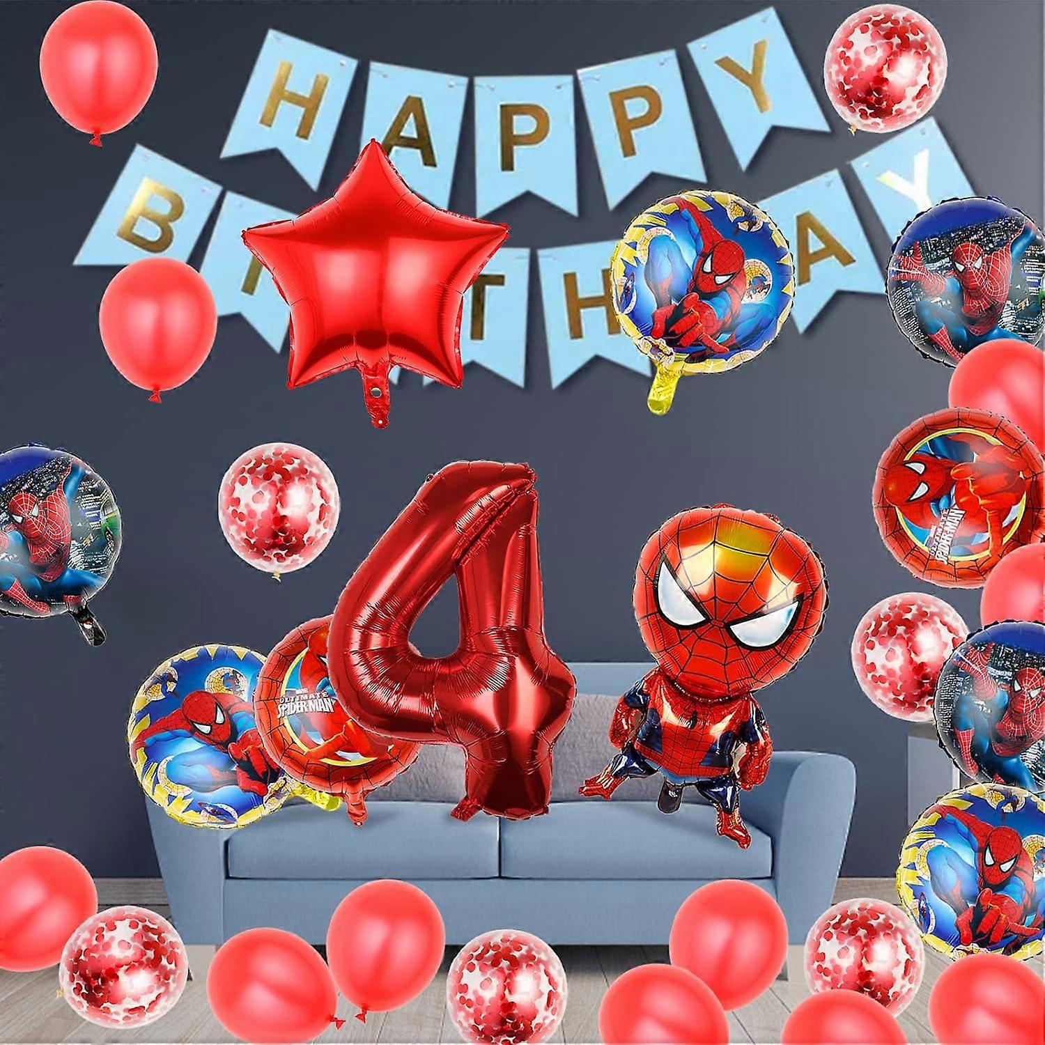11Pcs Spidey Birthday Party Balloons For Superhero Birthday Party ...