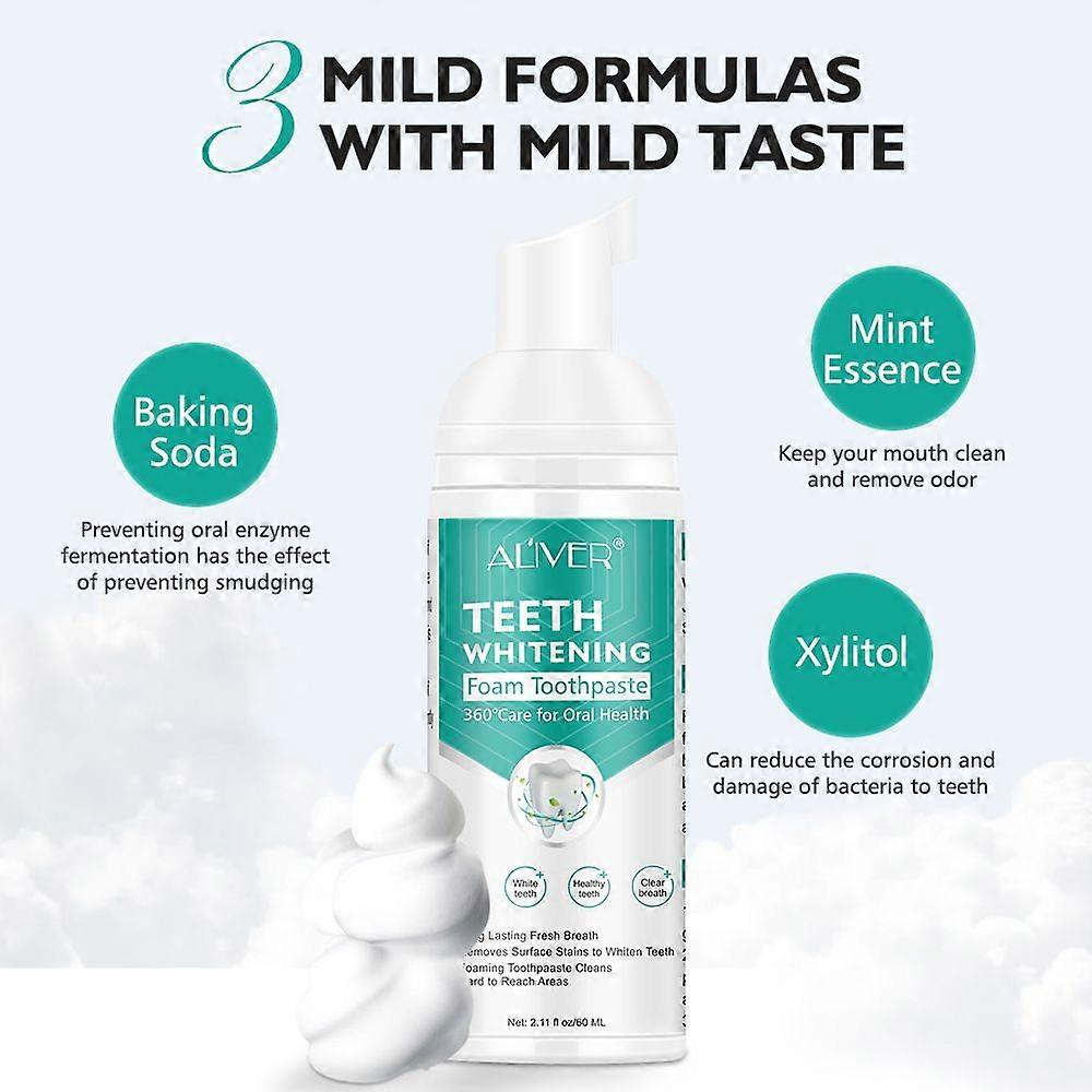 Foam Toothpaste, Fluoride Free Toothpaste, Foaming Baking Soda ...