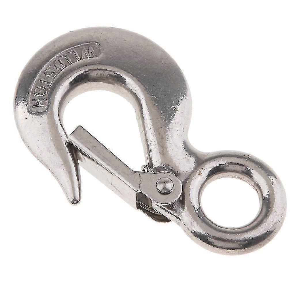 Marine Stainless Steel Clevis Hook Spring Loaded Safety Latch Universal ...