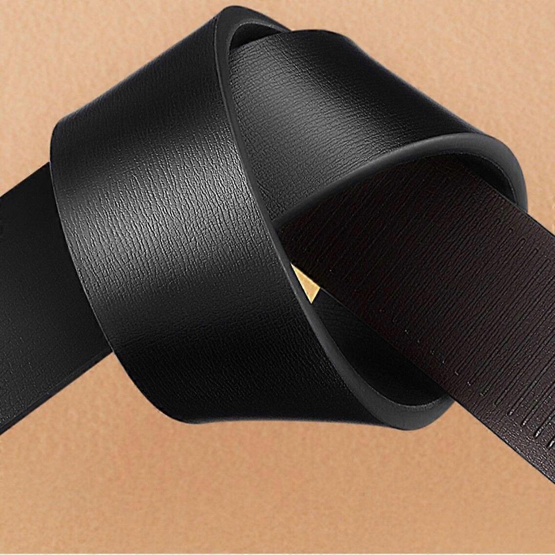 Men's Belt Wear Automatic Buckle Leather Cowhide Business Casual ...