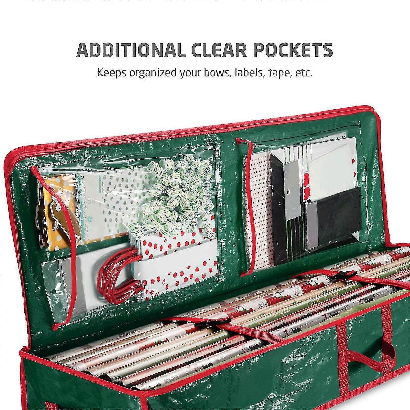 Gift Wrap Organizer, Christmas Wrapping Paper Storage Bag for Xmas ...