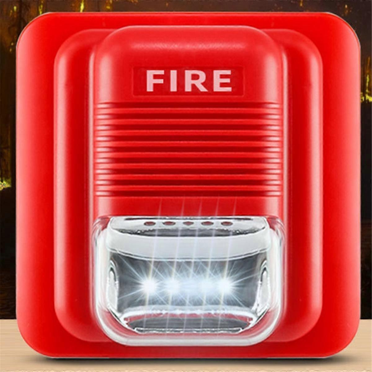 24V Small High-Decibel Fire Alarm Horn Outdoor Wired Sound and Light ...