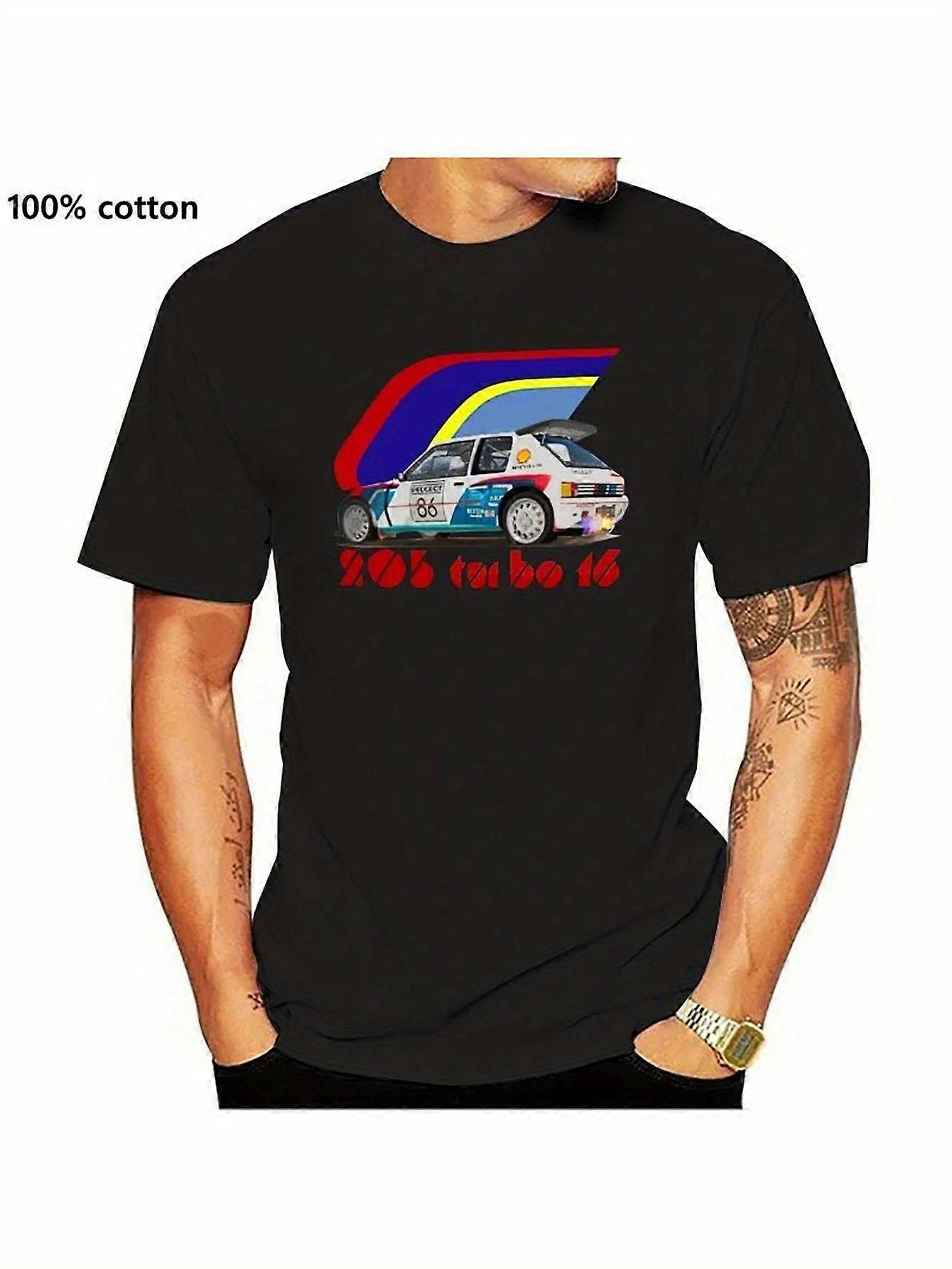Men's Vintage 1986 Rally Car Graphic T-Shirt - Group B Era, Black Retro ...