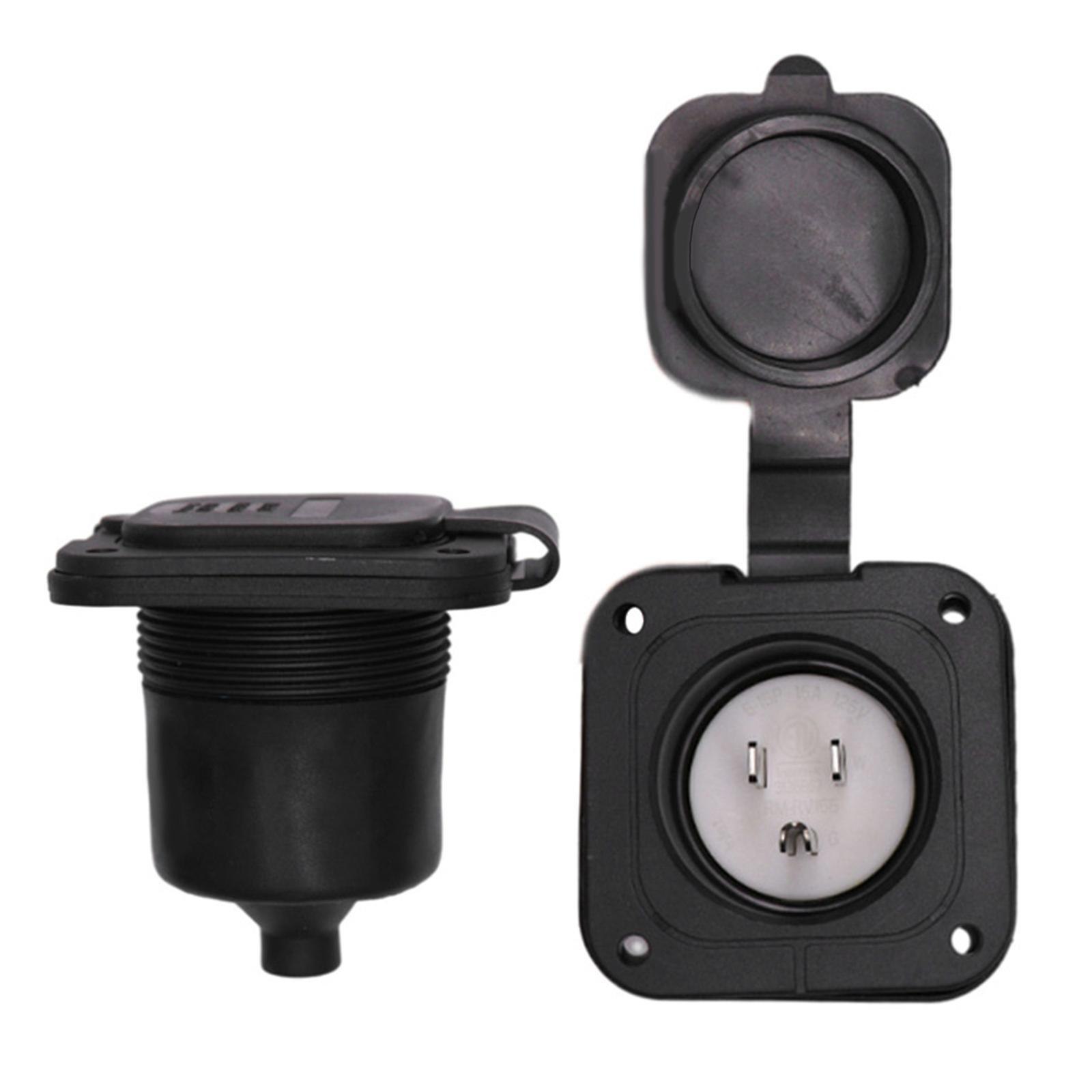 Inlet Plug Recessed Outlet Nema 5-15 Receptacle For Rvs Boat For Camper ...