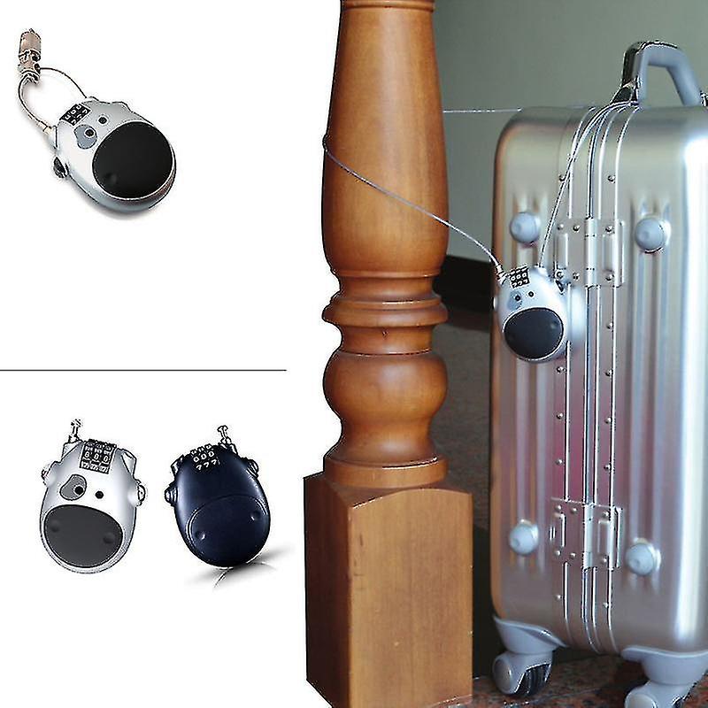 Cartoon Cow Combination Luggage Lock Password Padlock With Retractable ...