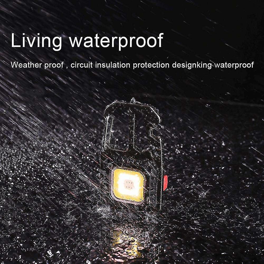 Mini Rechargeable Led Flashlight Keychain Portable Work Light 800 ...