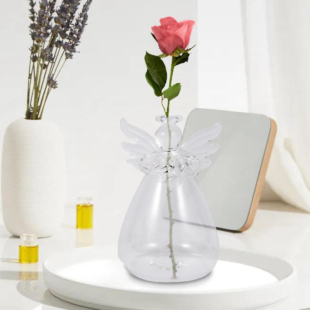 Praying Angel Vases Crystal Transparent Glass Vase Flower Containers ...