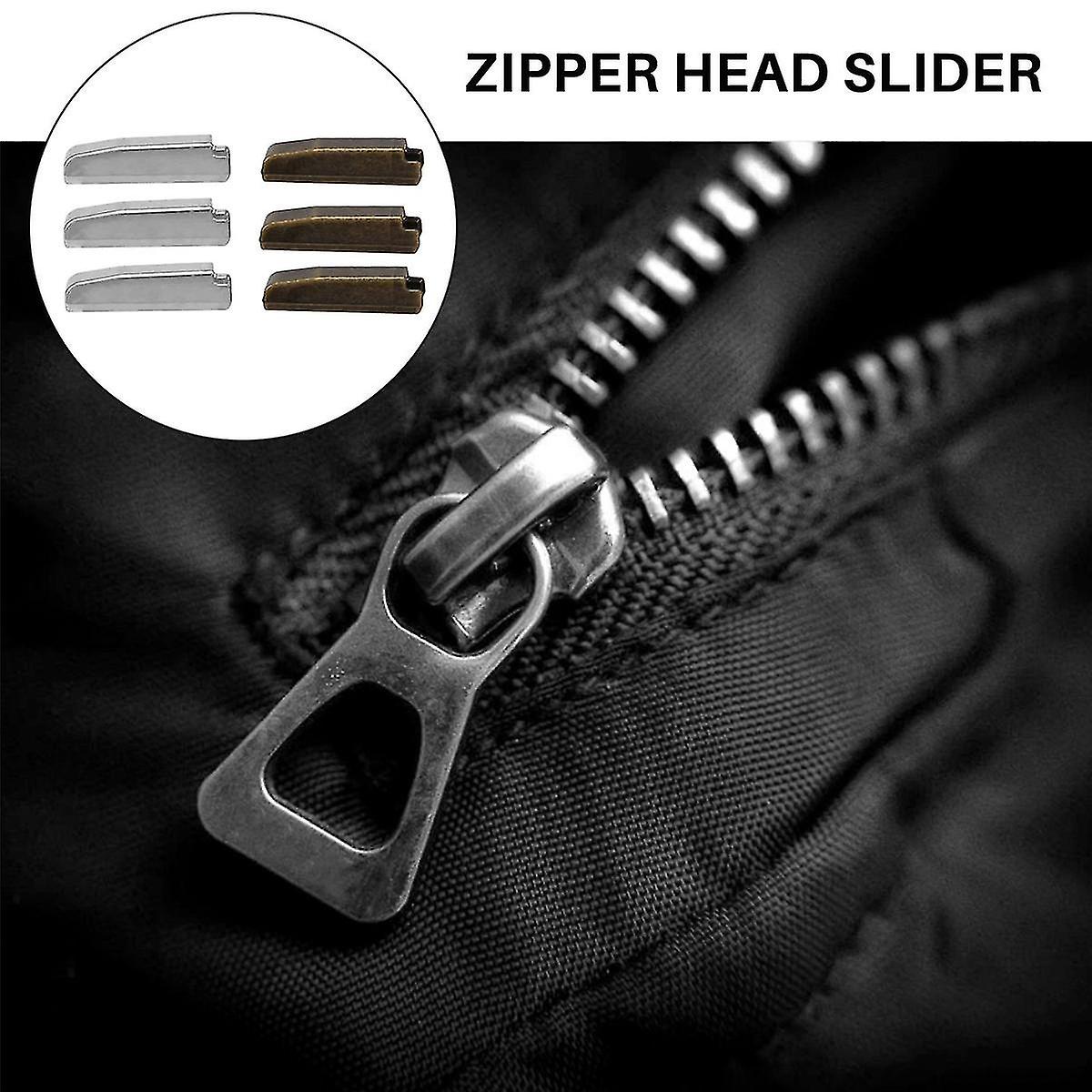120 Pieces Metal Zipper Head Slider,4 Sizes Zipper Bottom Sliders ...