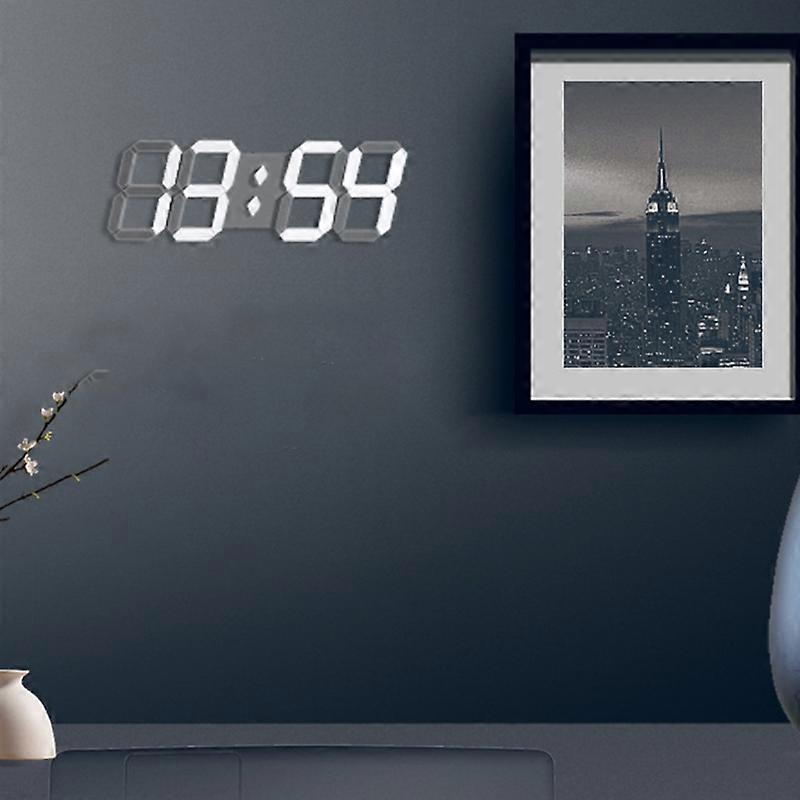 New 3d Led Digital Wall Clock With Extra Large Numbers Remote Control ...