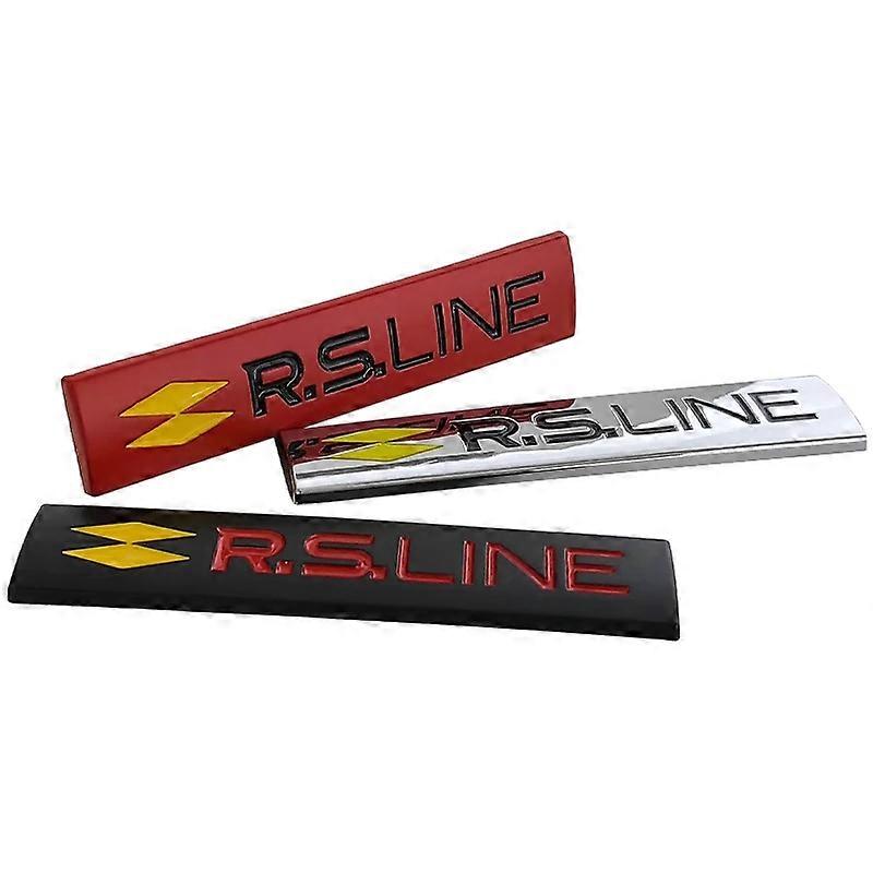 3D Metal RS Line Emblem Car Body Trunk Badge Logo Decal For Renault ...