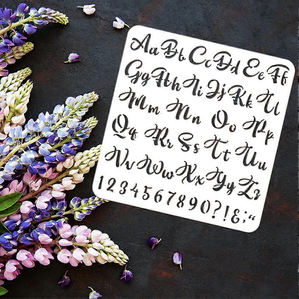 Fancy Letters Stencil for Painting 11.8x11.8 inch Plastic PET Alphabet ...