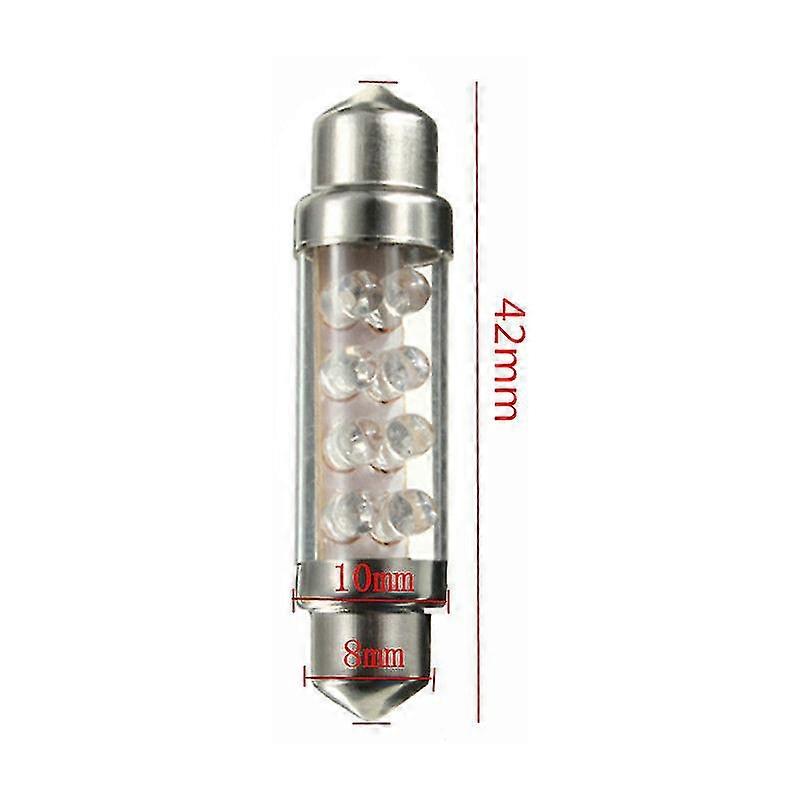 42mm Car Interior 8led Light Bulb Blue Festoon Dome Led Light Bulb Lamp ...