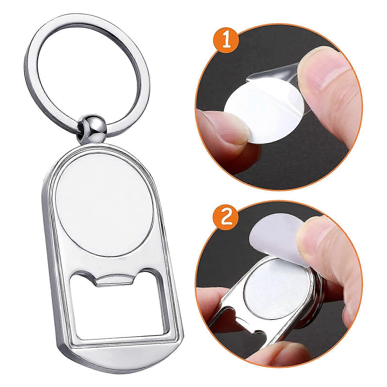 10 Pcs Sublimation Blank Keychain Metal Opener Blank Key Ring Heat ...