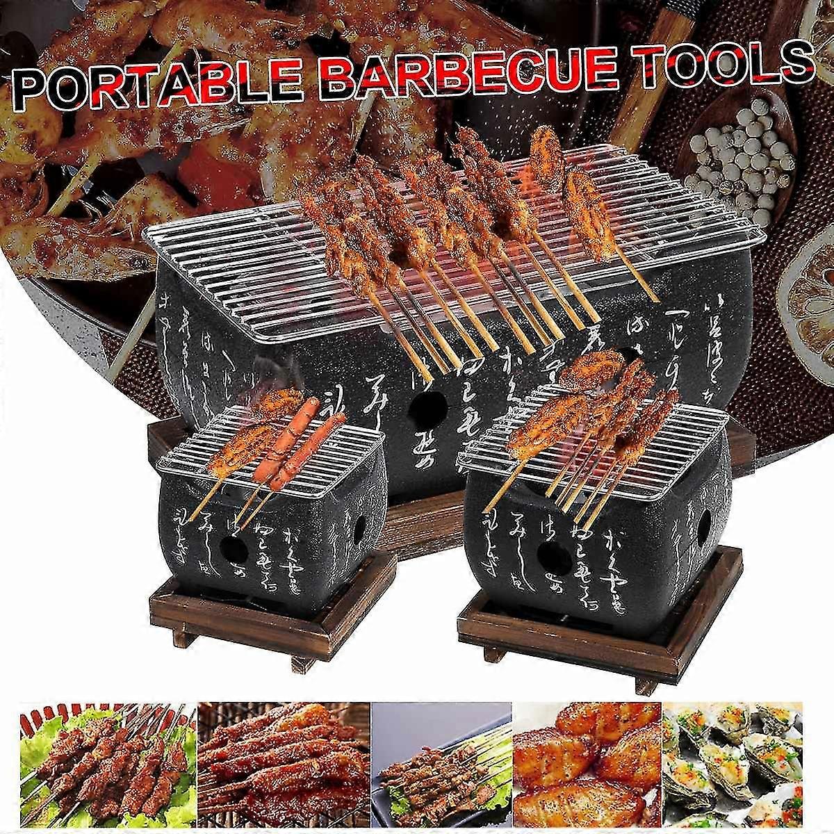 Japanese BBQ Grill Charcoal Barbecue Grills Aluminium Alloy Indoor ...