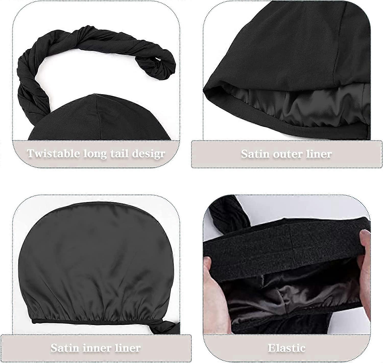 2pcs Turban For Men Halo Turban Satin Lined Turban For Men Head Wraps 1858