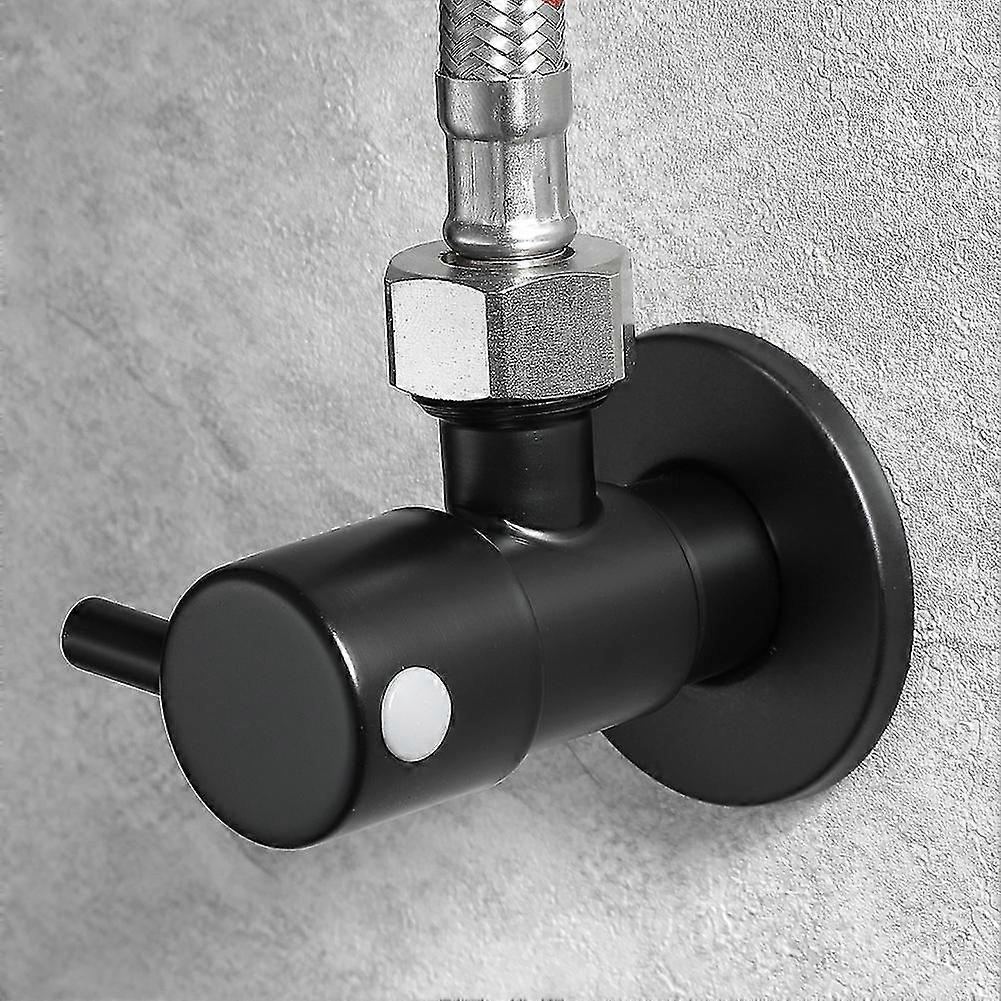 Black Valve 304 Stainless Steel Water Stop Valve Leak-proof Water Cold ...