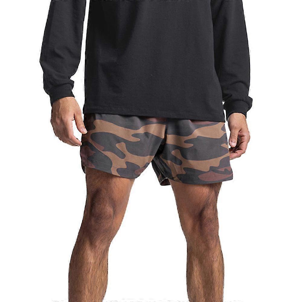 Men Double Layer Shorts Casual Running Jogging Summer Gym Sports Short ...