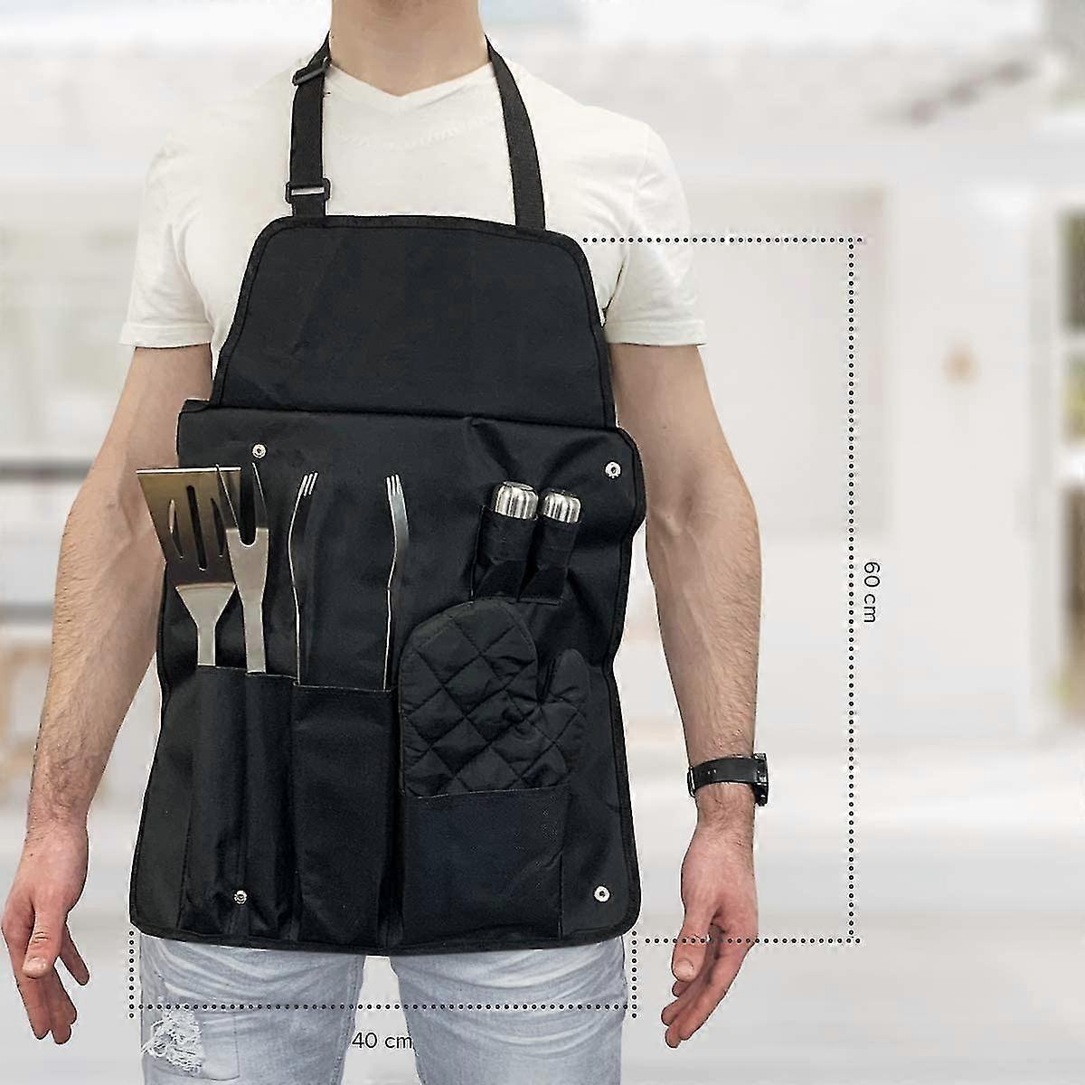 7Pcs Premium Barbecue Kitchen Kit With Apron And Barbecue Accessories ...