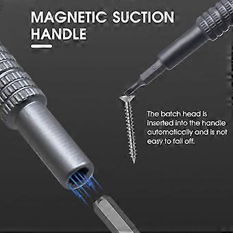XHX 26pcs Magnetic Screwdriver Set Precision Bits Aluminum Alloy Handle ...