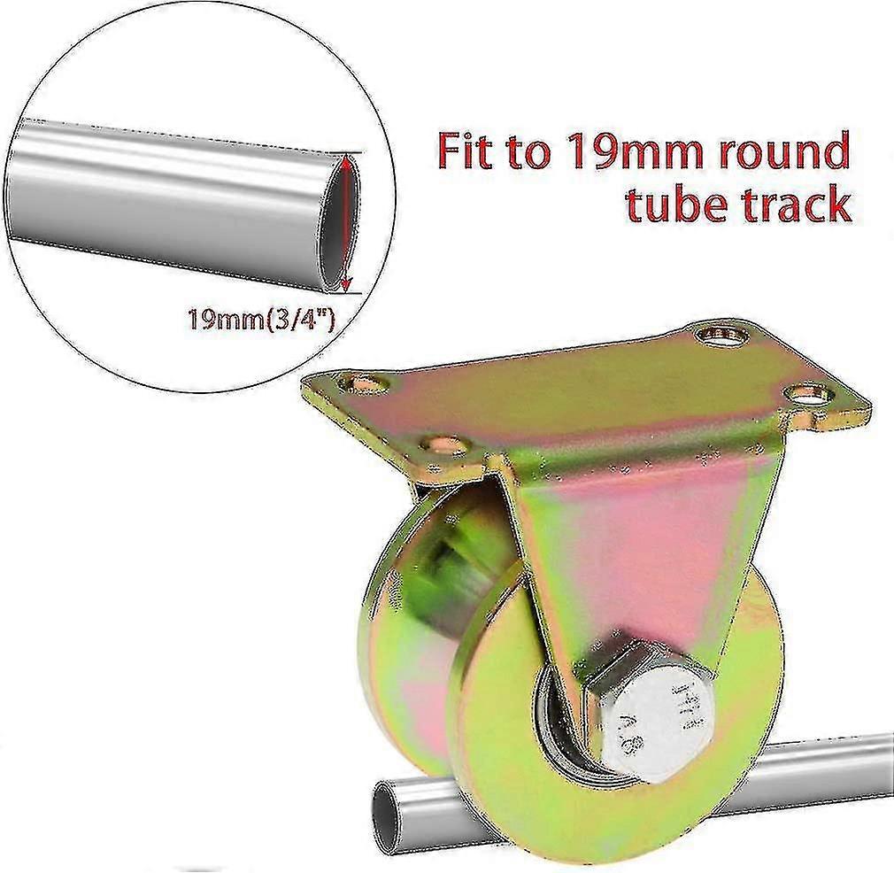 4 Pcs Sliding Gate Wheels 50mm, Steel Wheels With U Groove, U Groove ...
