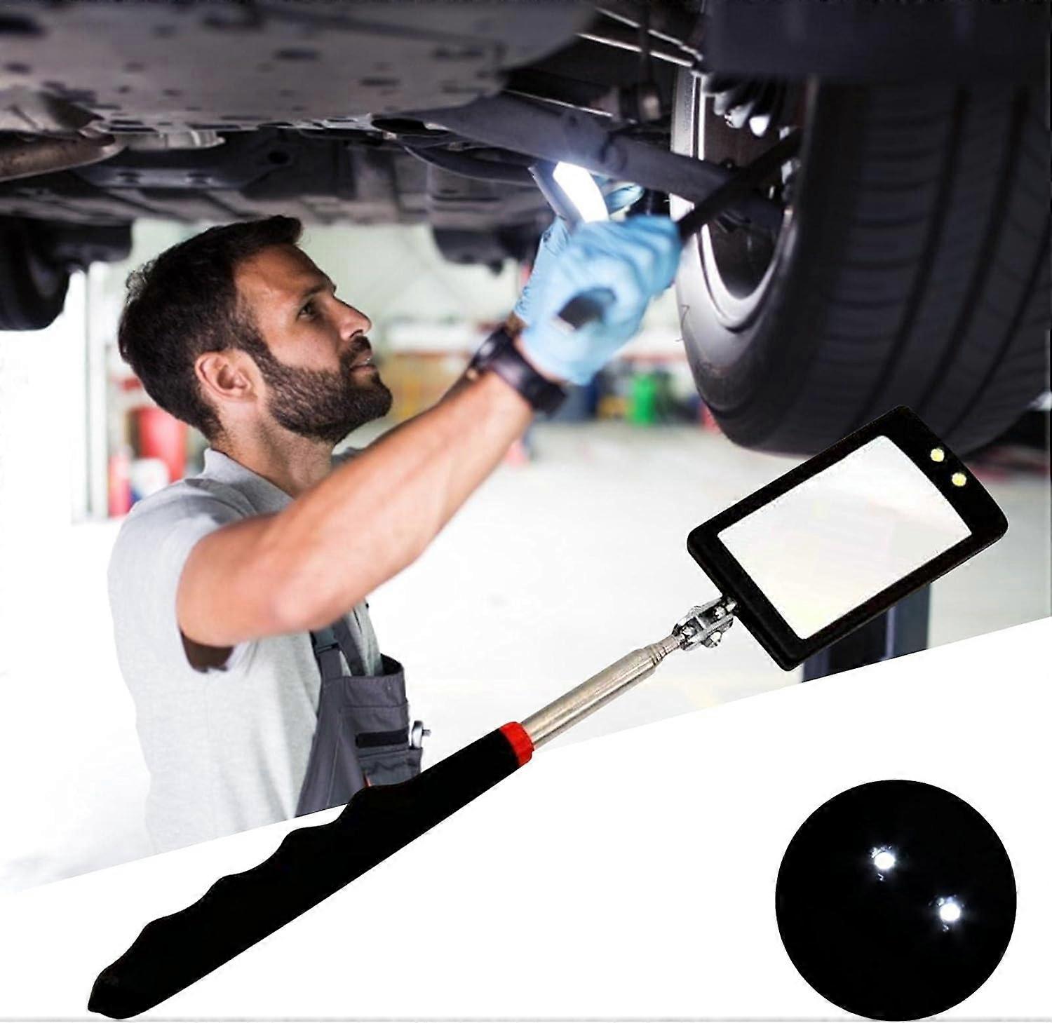 Telescopic Inspection Mirror,360 Swivel Adjust Inspection Mirror ...