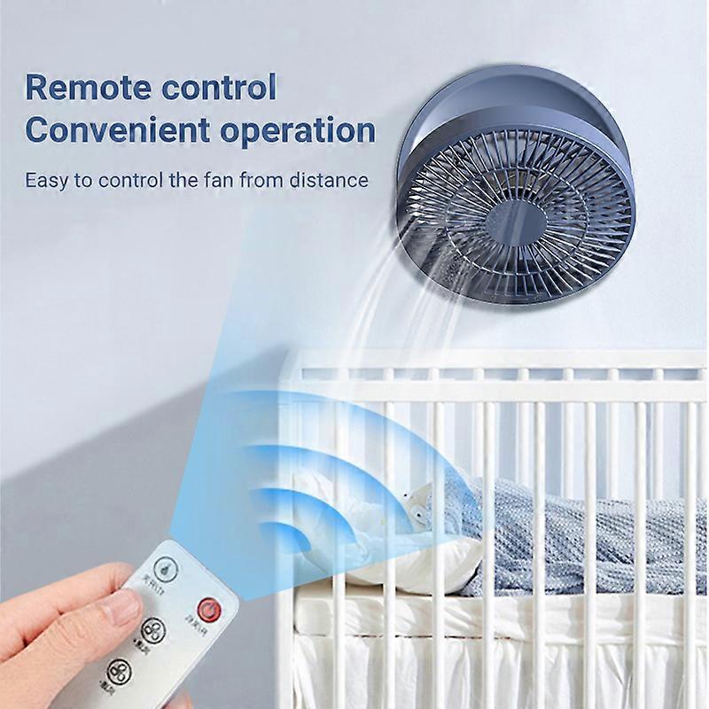 Portable Air Cooler Desktop Cooling Fan Wireless Wall Mounted LED Light ...
