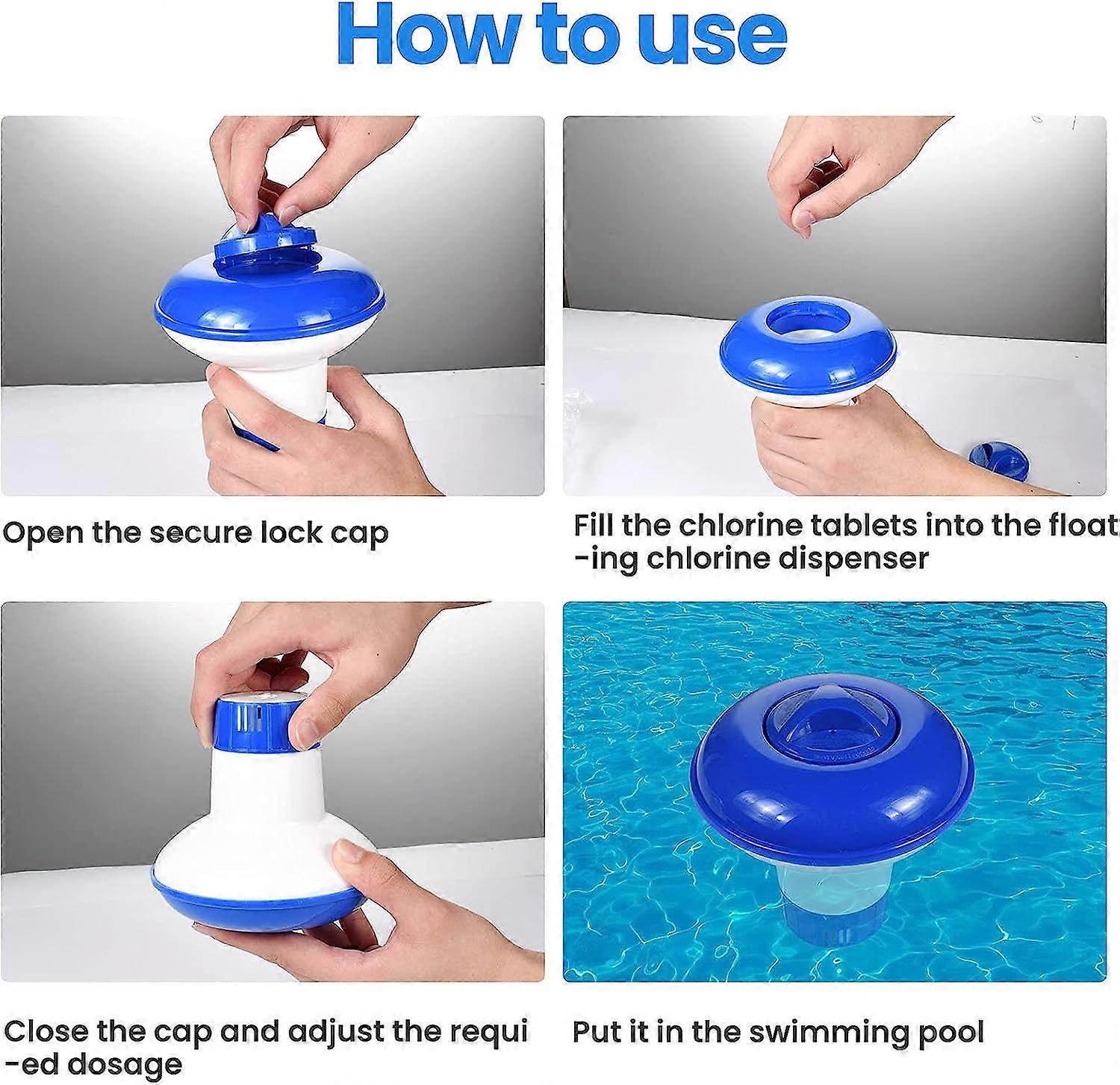 Chlorine Dispenser, Adjustable Chlorine Dispenser Floating Dispenser ...