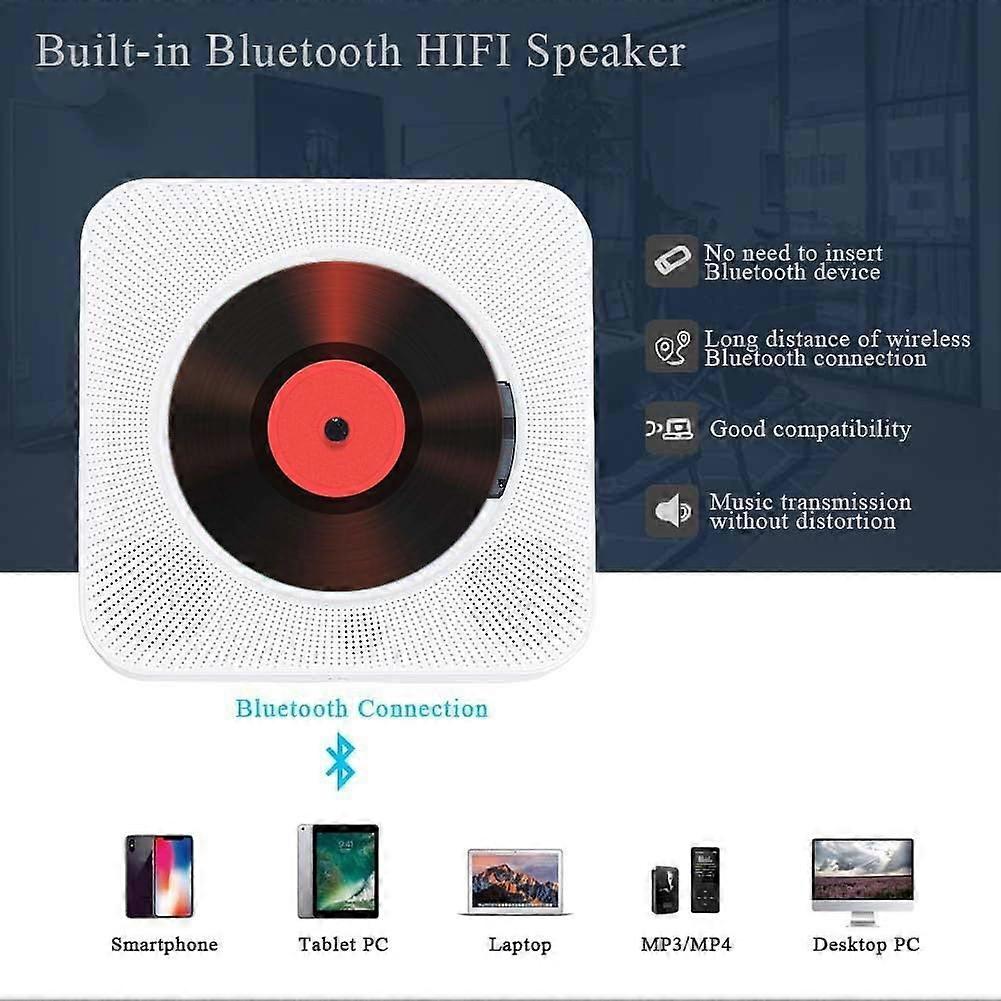 Portable CD Player Stereo with Double 3.5mm Headphones Jack LED Screen ...