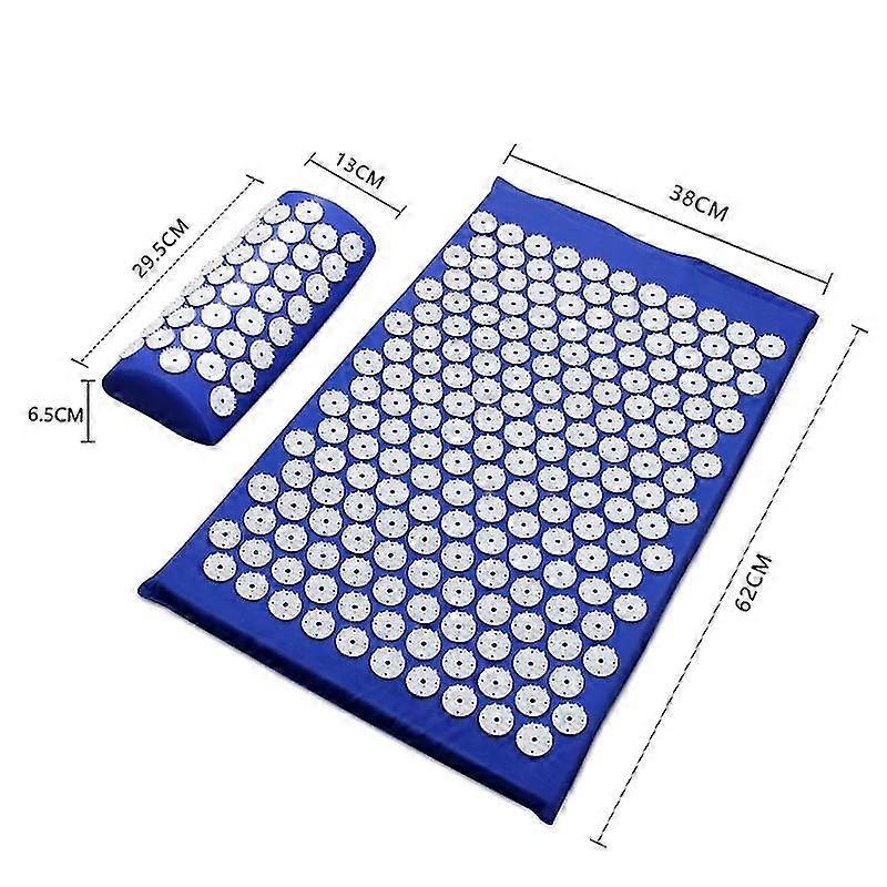 62*38cm Massager Cushion Massage Mat Acupressure Relieve Back Body Pain ...