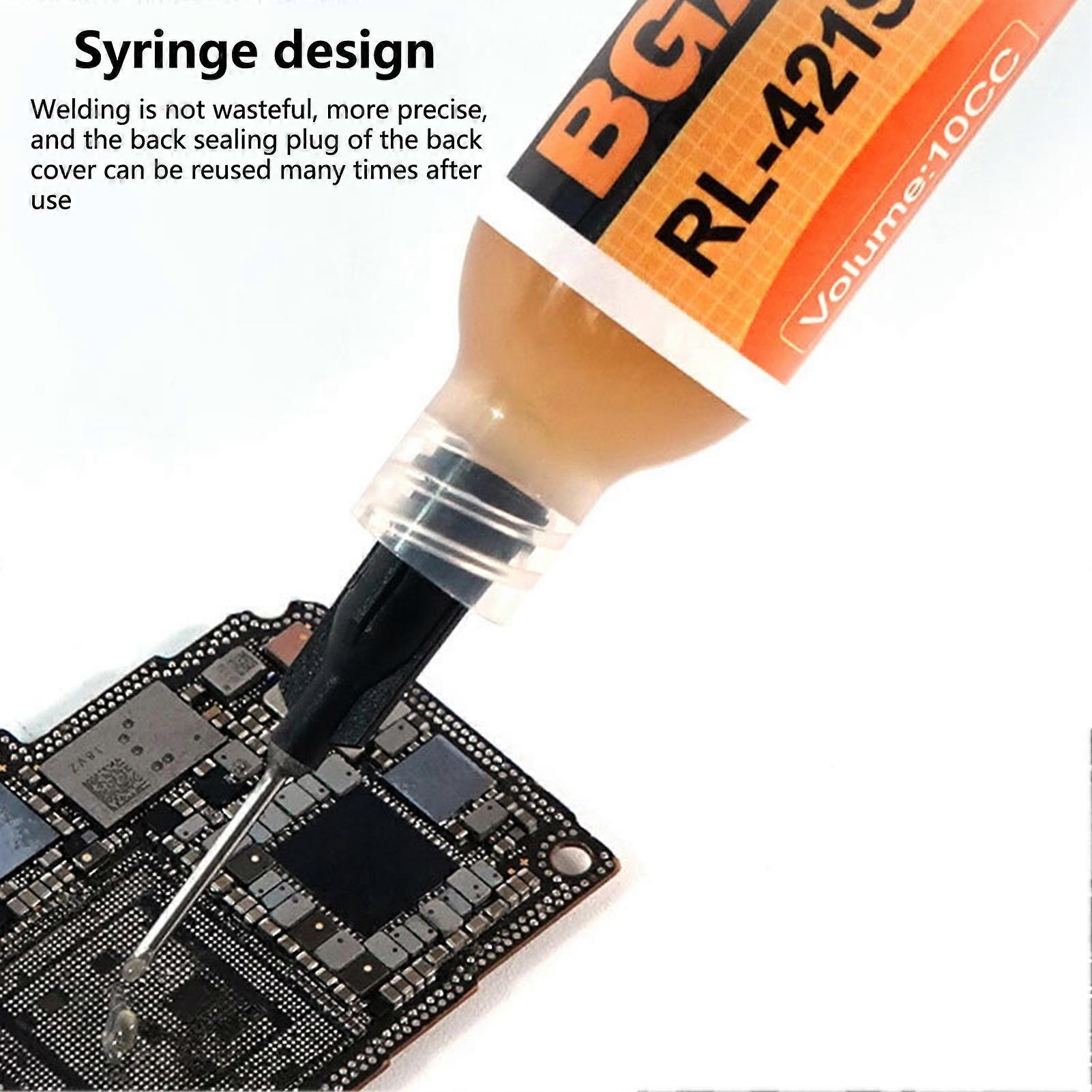 1 Set Solder Paste Lead-free Low Temperature 2 Needles PCB BGA CPU LED ...