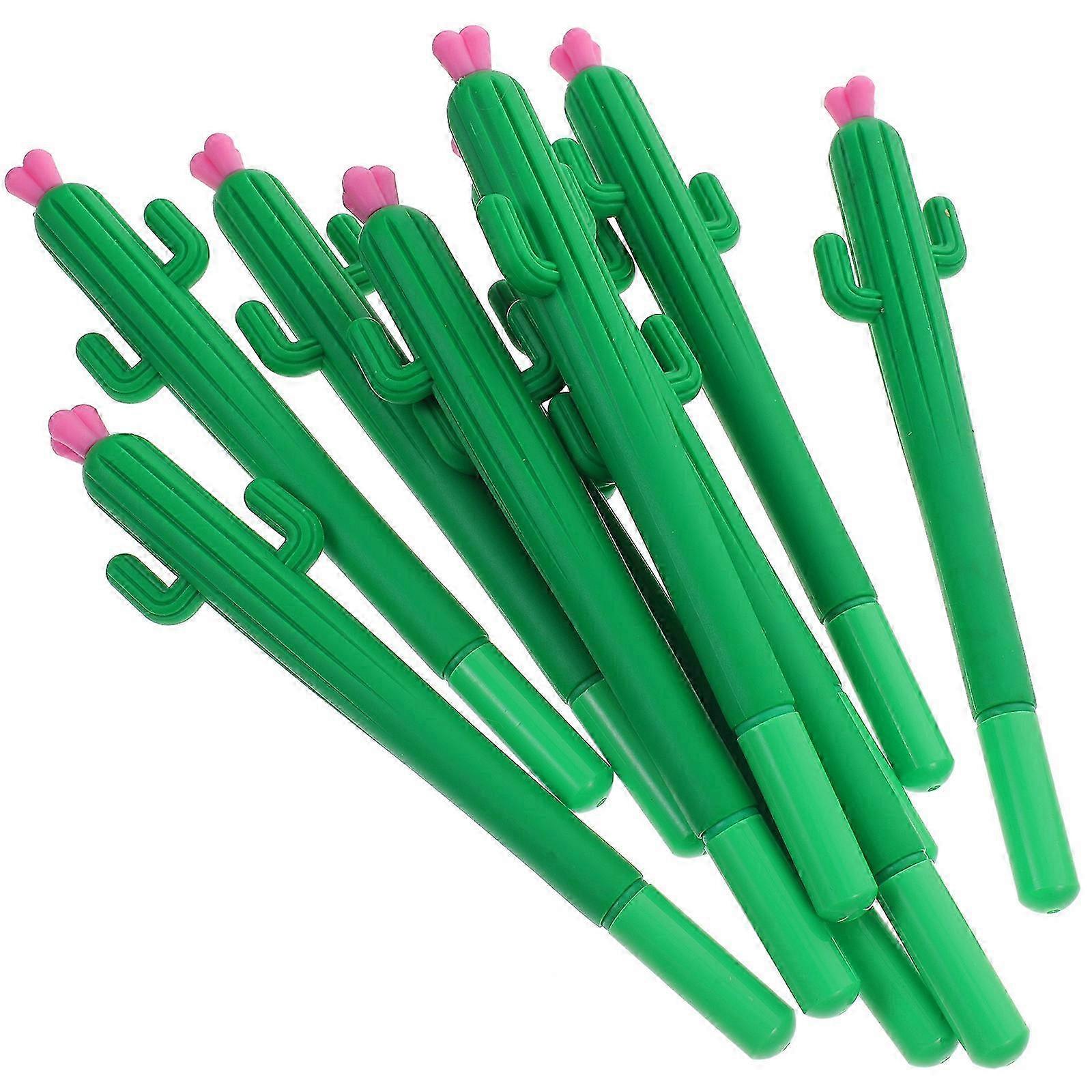 10pcs Cactus Ink Pens Cartoon Cactus Gel Ink Pens Students Writing Pens ...